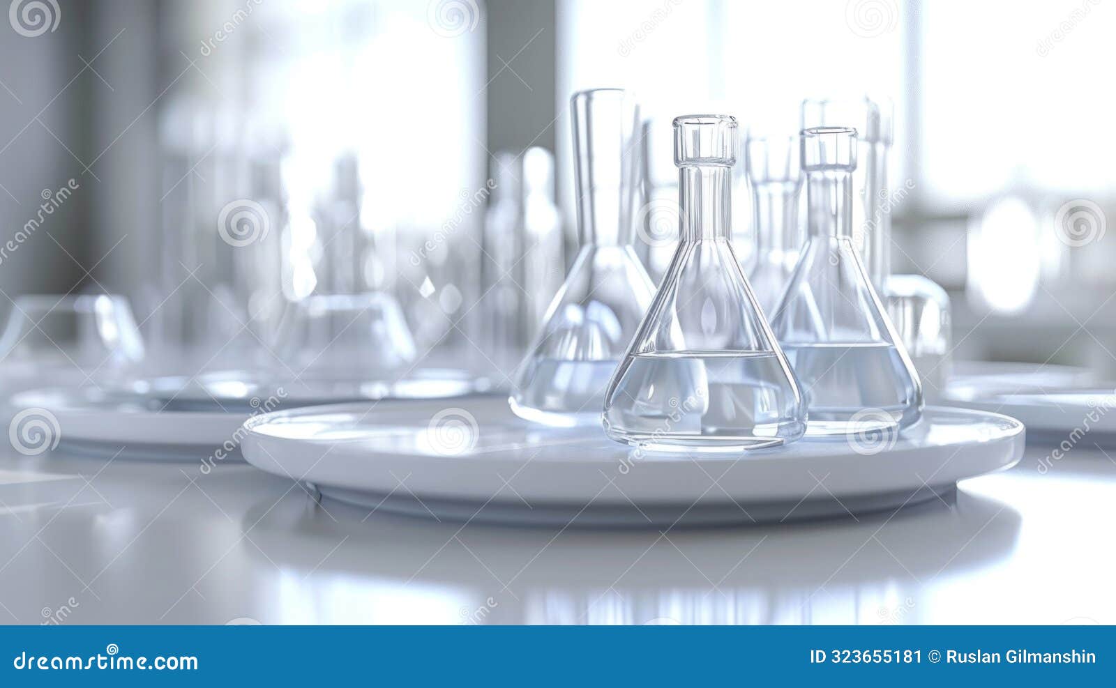 Science Laboratory Chemical Beaker, Erlenmeyer and Round Flask Lab ...