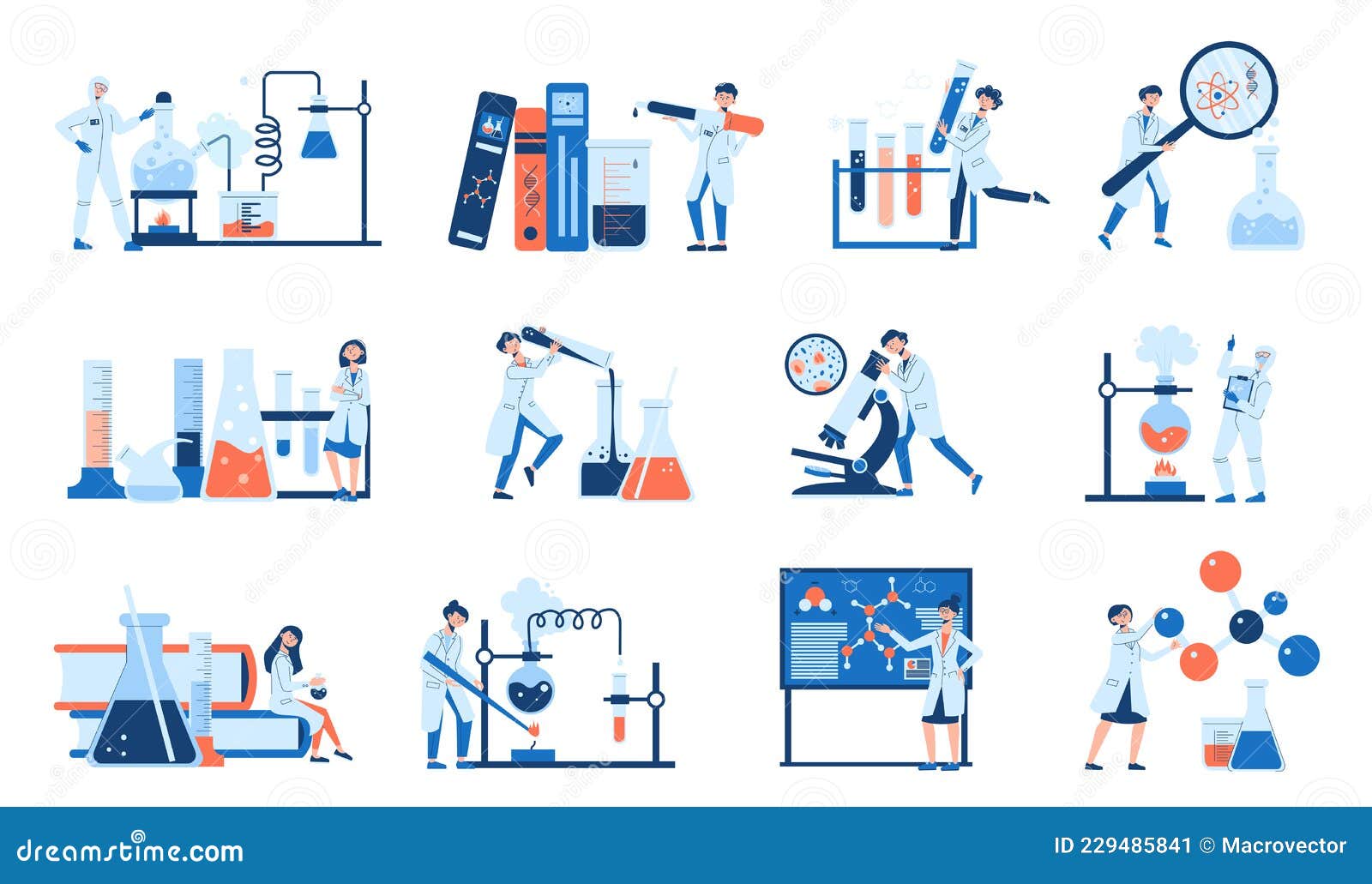 Science Laboratory Icon Set Stock Vector - Illustration of astrology ...