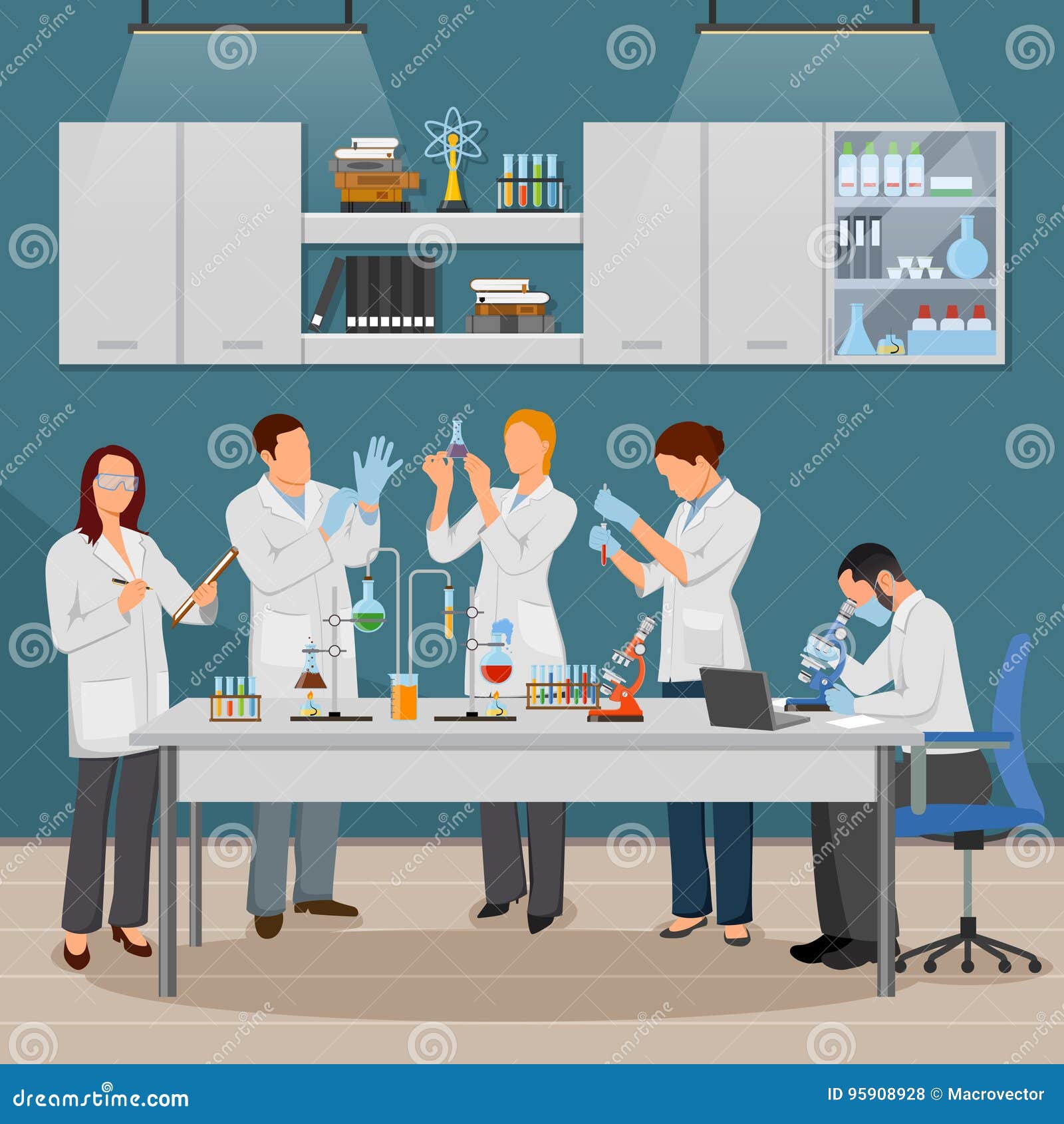 Science and Laboratory Illustration Stock Vector - Illustration of ...