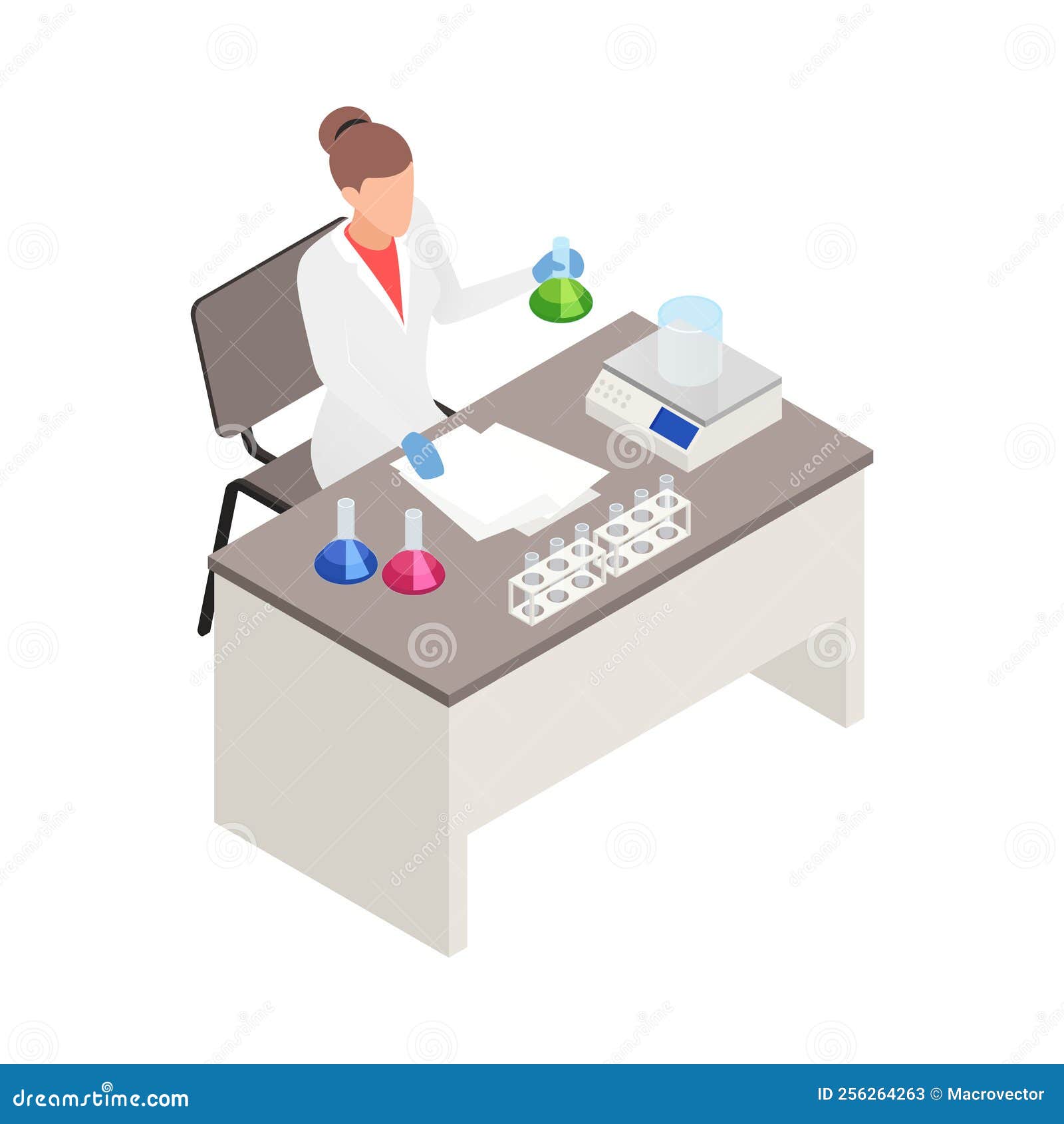 Science Laboratory Illustration Stock Vector - Illustration of emblem ...