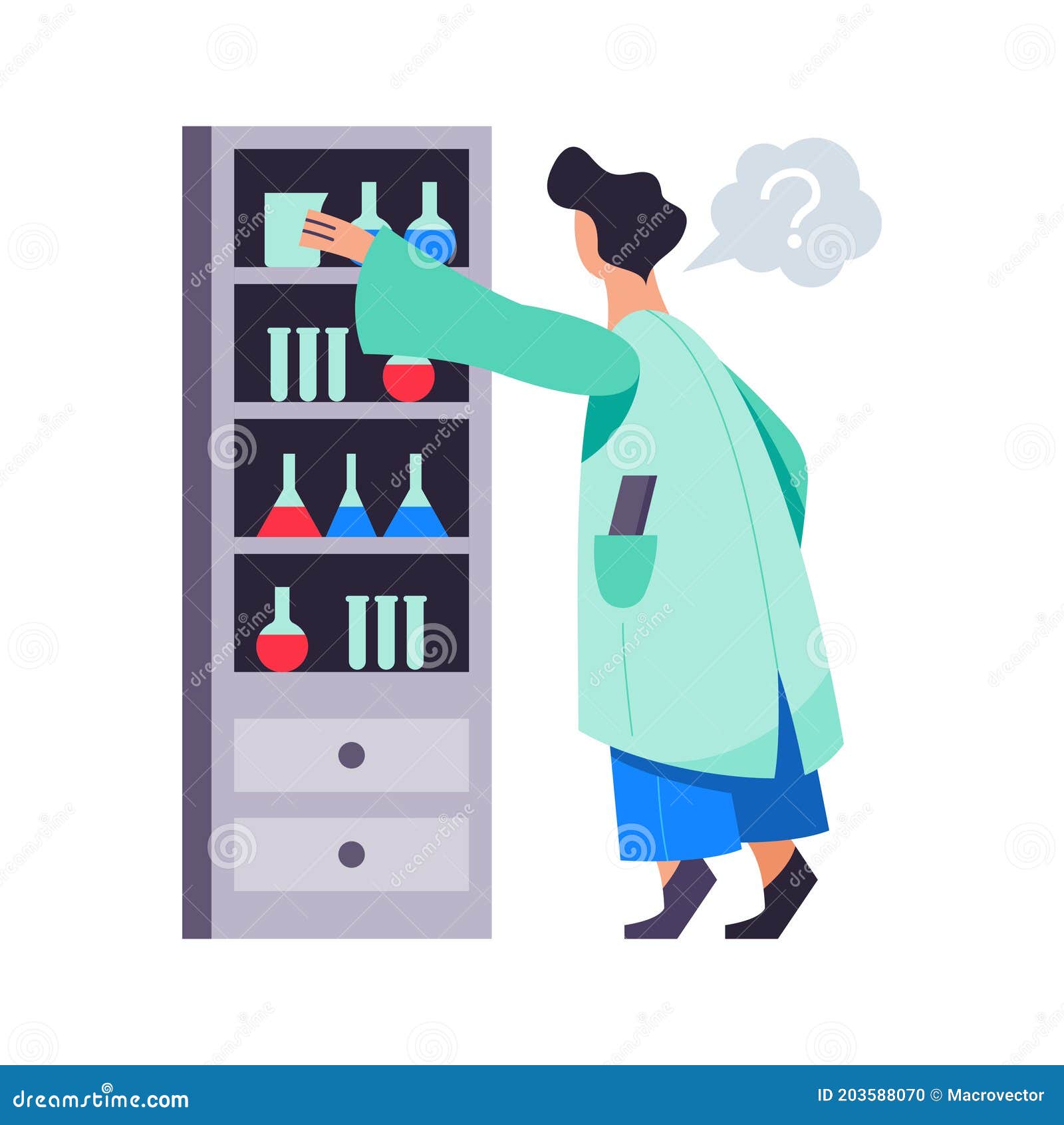 Science Laboratory Illustration Stock Vector - Illustration of ...