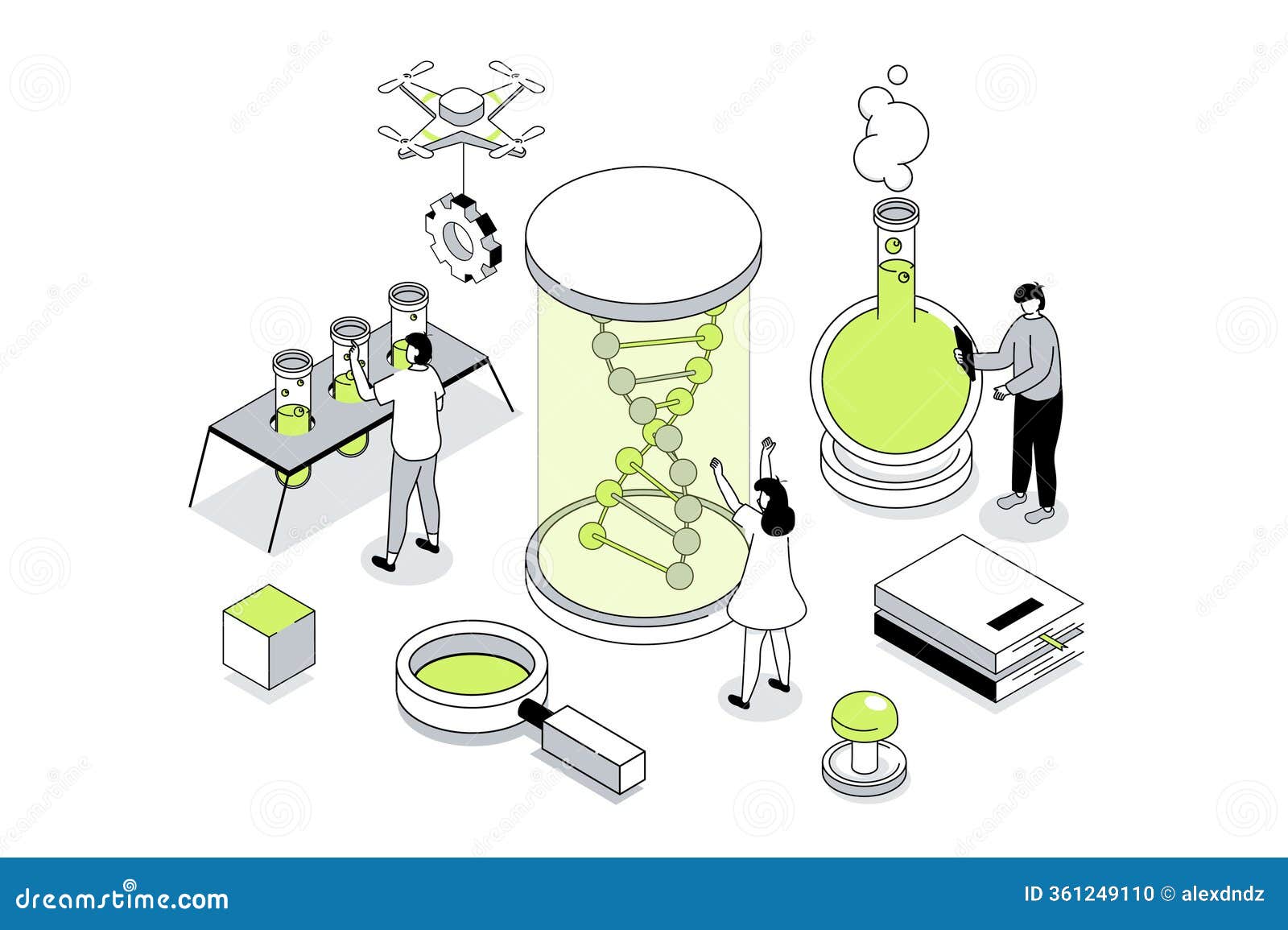 Science Laboratory Isometric Concept Stock Illustration - Illustration ...