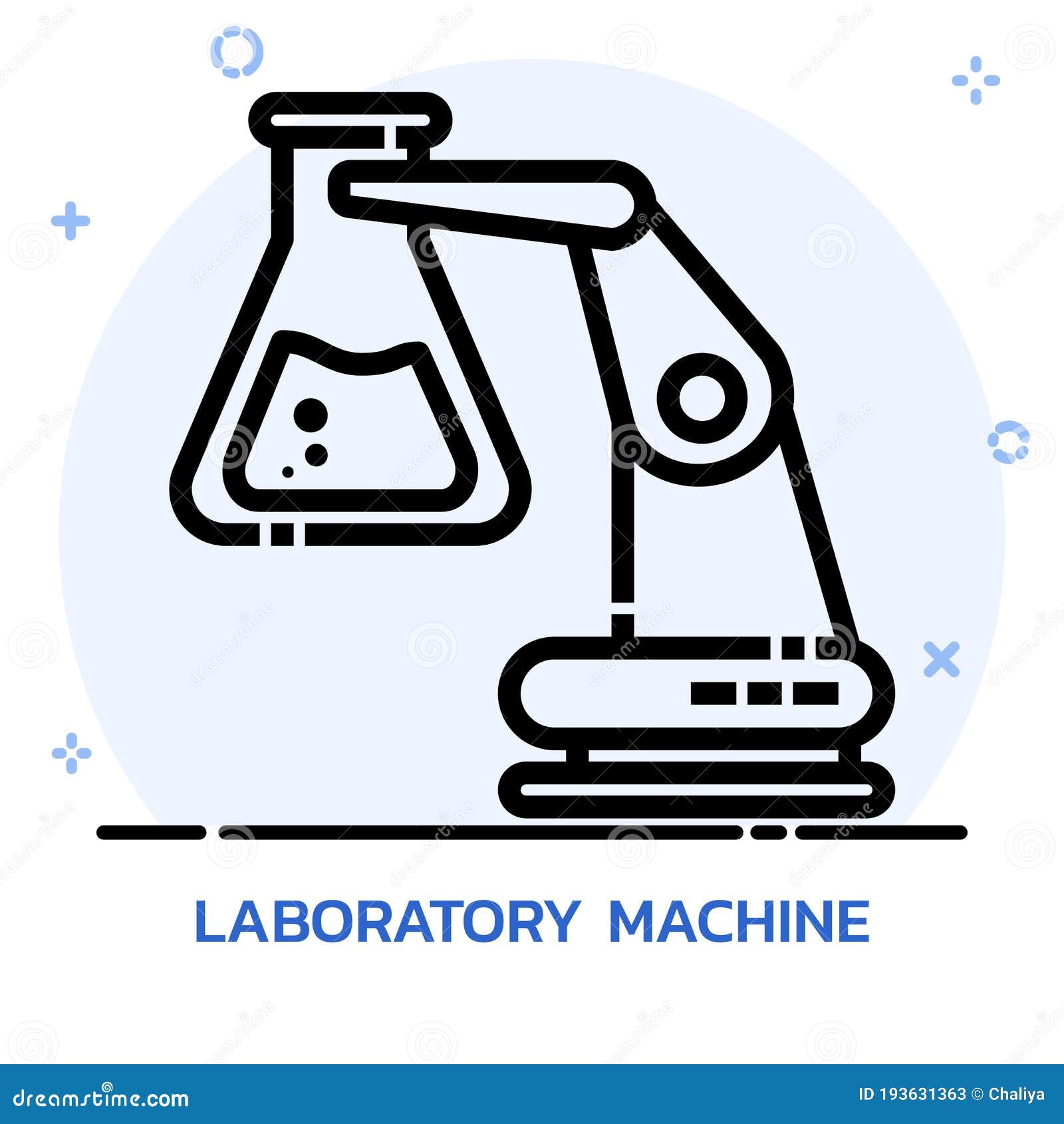 Science Laboratory Machine Learning Line Style Stock Vector ...
