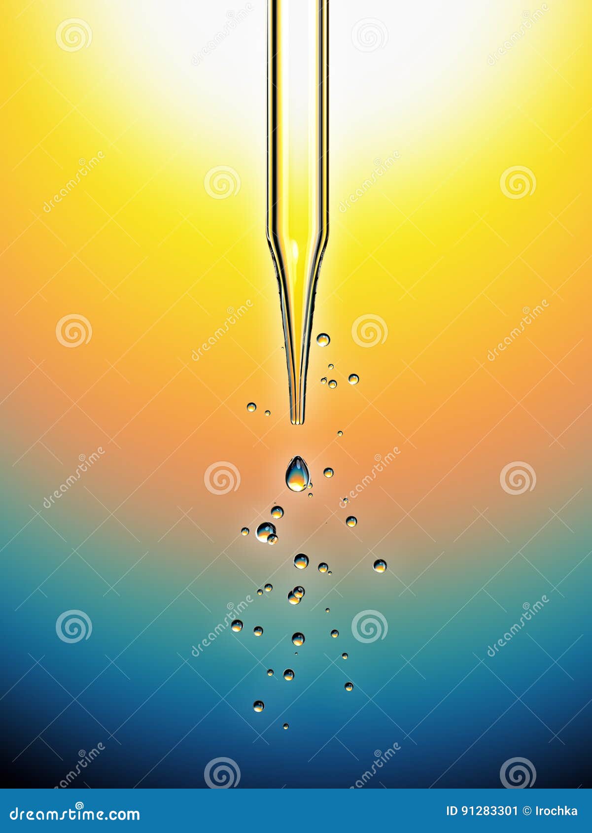 Science Laboratory Pipette with a Drop of Chemical Stock Image - Image ...