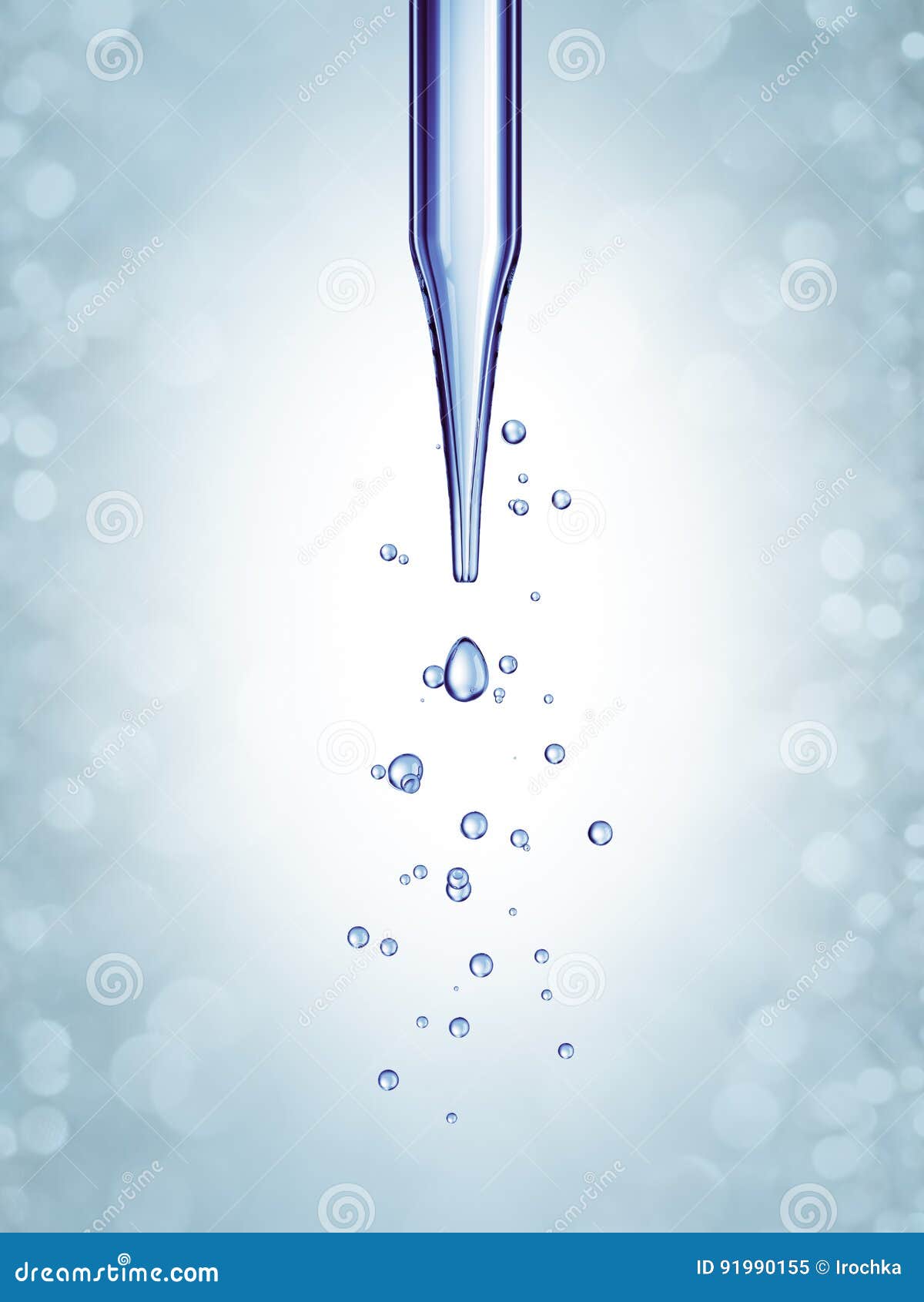 Science Laboratory Pipette with a Drop of Chemical Stock Image - Image ...