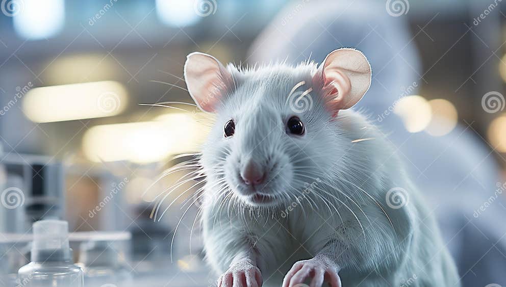 Science Laboratory Rat, Testing Mouse Stock Illustration - Illustration ...