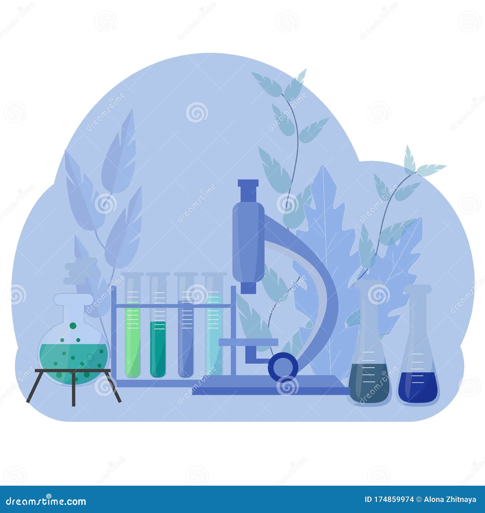 Science Laboratory Research Concept. Chemistry, Biological Graphic ...