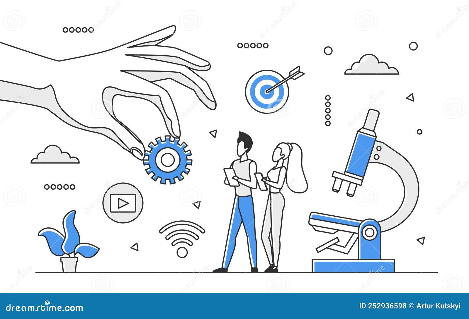 Science Laboratory Research Technical Process Stock Vector ...