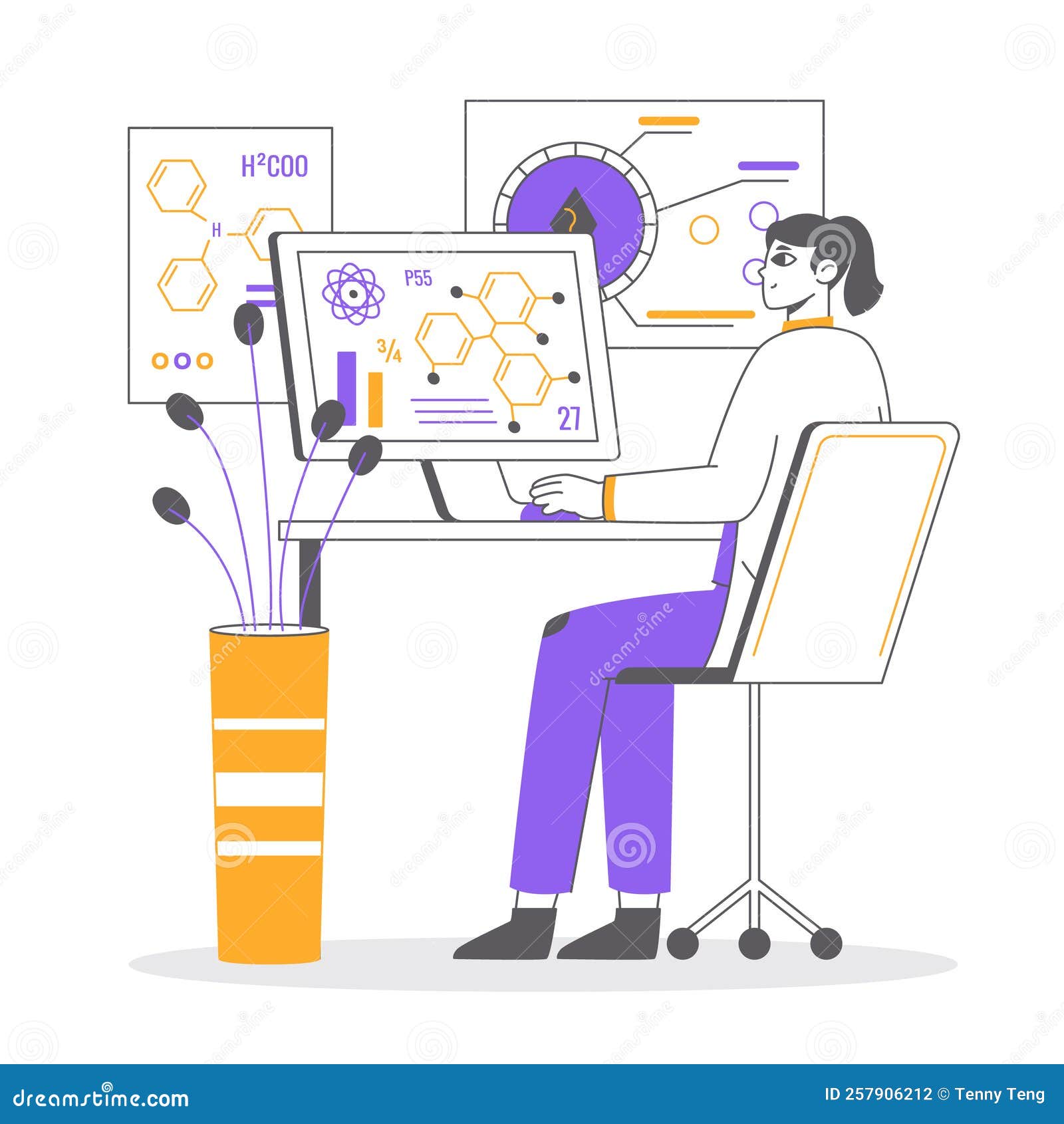 Science Laboratory Worker, Scientists Character Medical Research ...