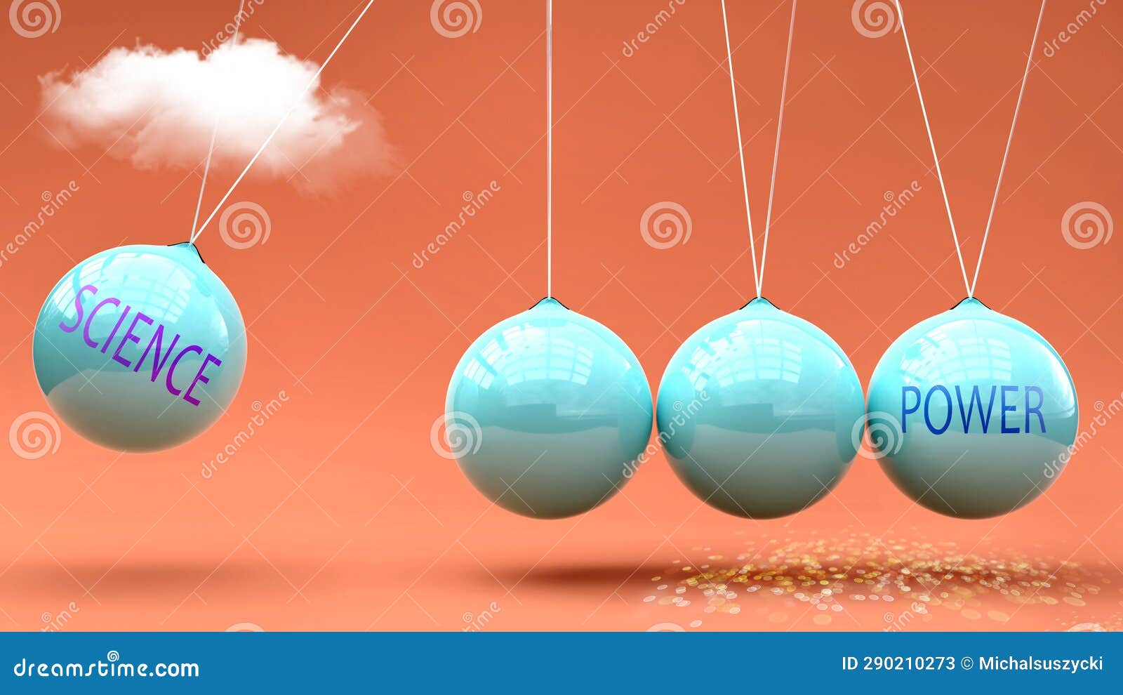 Science Leads To Power. a Metaphor in Which Science Gives Power To Set ...