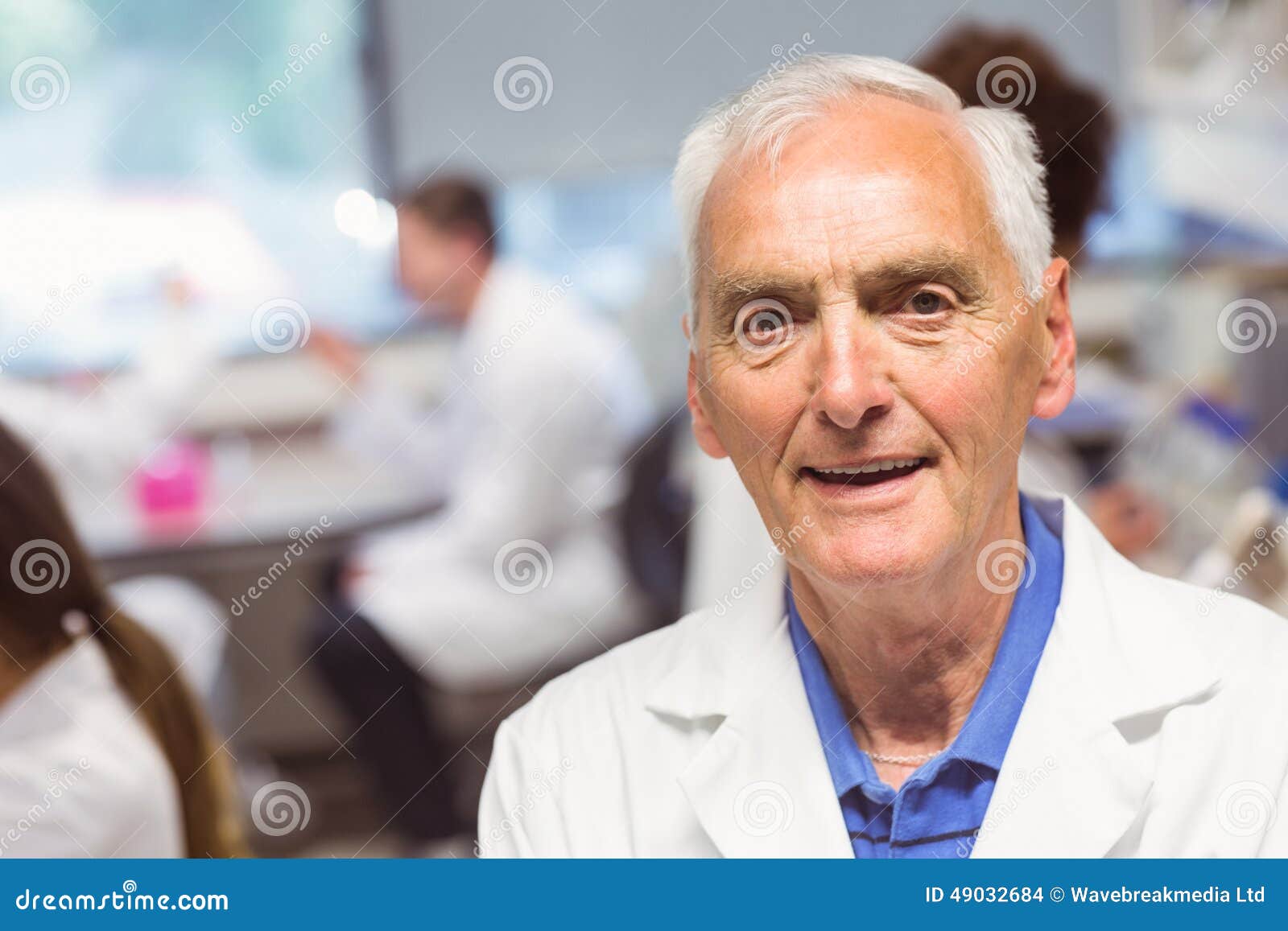 Science Lecturer Smiling at Camera Stock Photo - Image of indoors ...