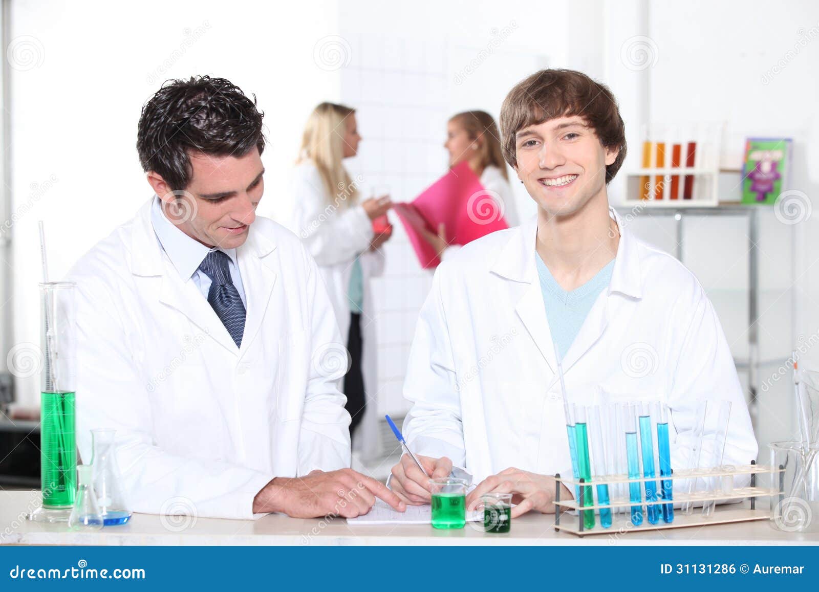 Science lesson stock photo. Image of dark, smiling, chemistry - 31131286