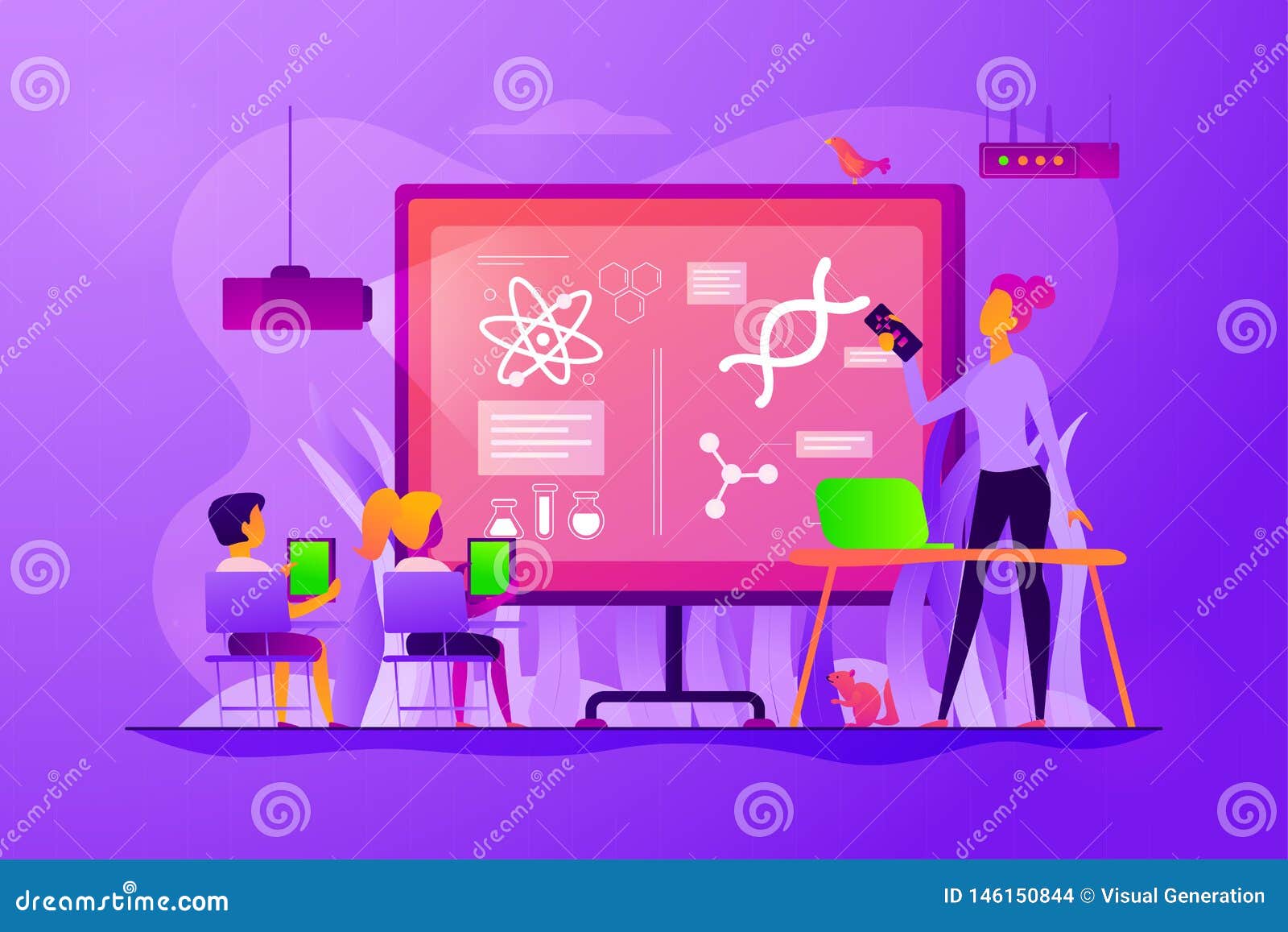 Science Lessons Concept Vector Illustration. Stock Vector ...
