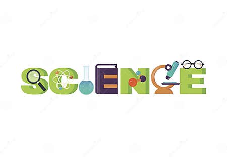 Science Lettering Design. Vector Illustration Decorative Design Stock ...