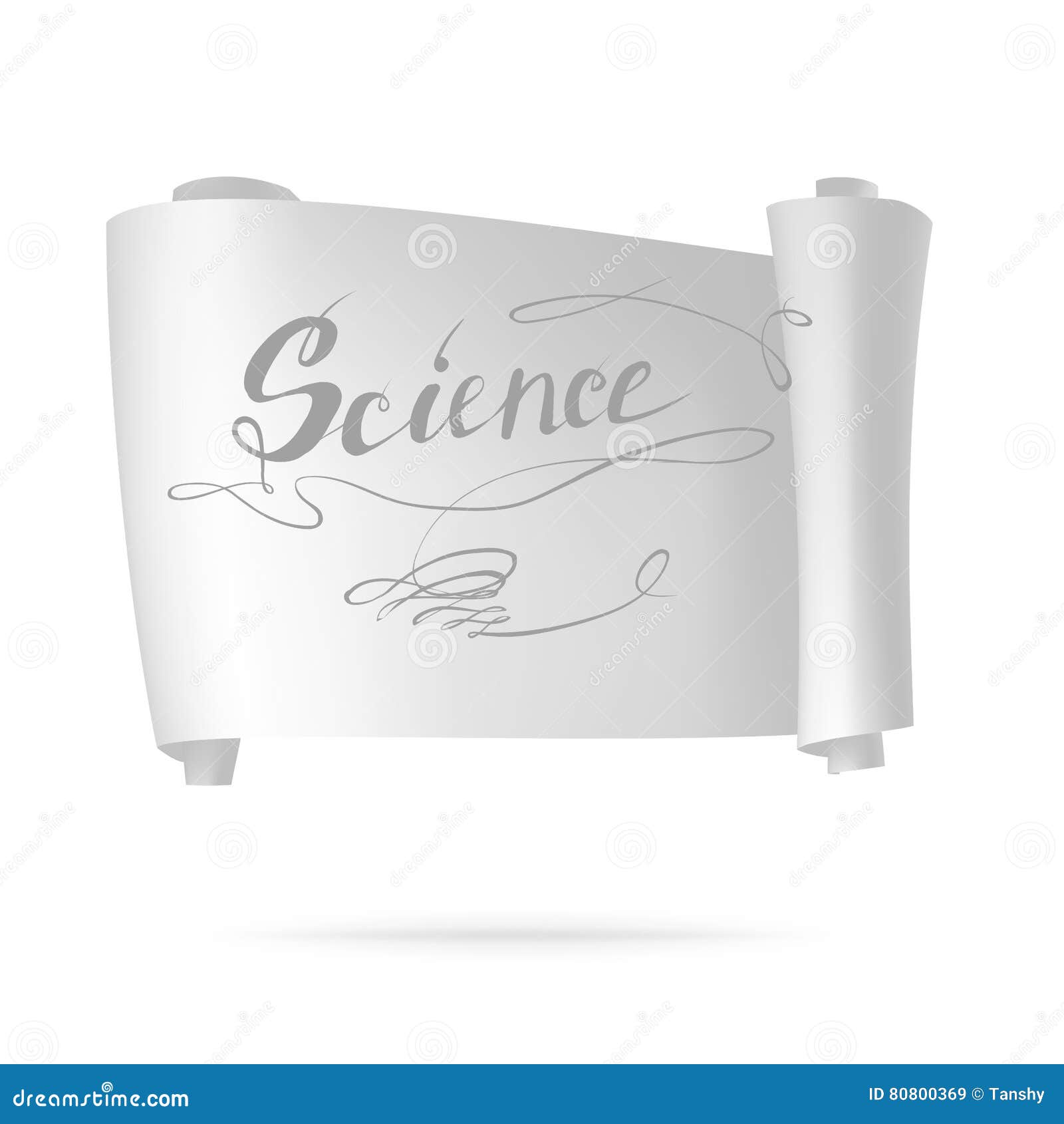 Science Lettering Flat Line Design With Scientific Icons And Elements ...