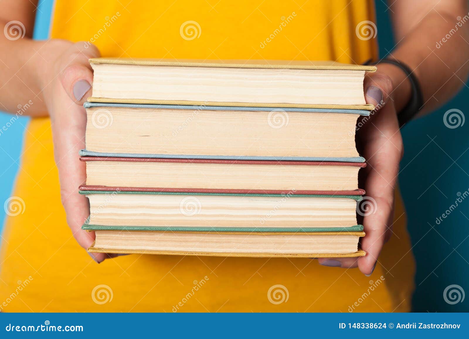Science Library Education Concept, Book Stack Pile Stock Photo - Image ...