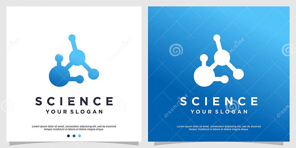 Science Logo Concept with Creative Element Style Premium Vector Stock ...