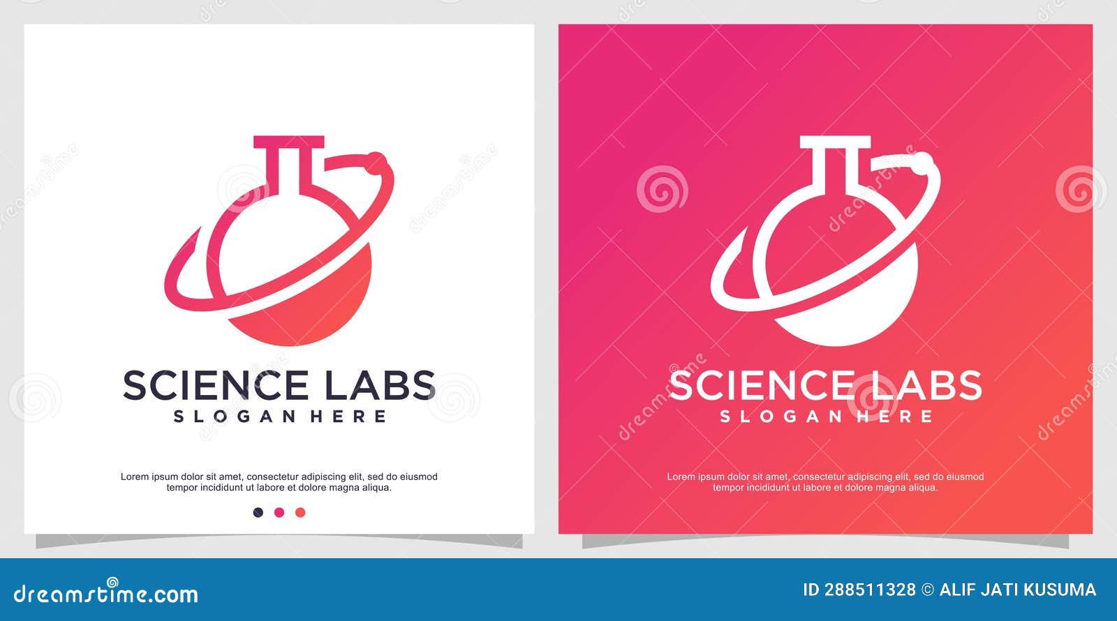 Science Logo Concept with Creative Element Style Idea Stock Vector ...
