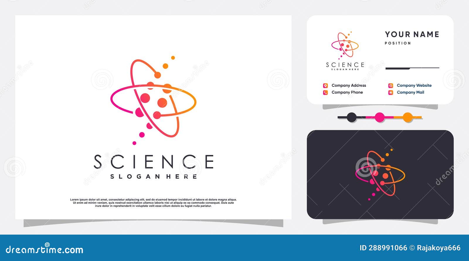 Science Logo with Creative Element Concept Premium Vector Stock Vector ...