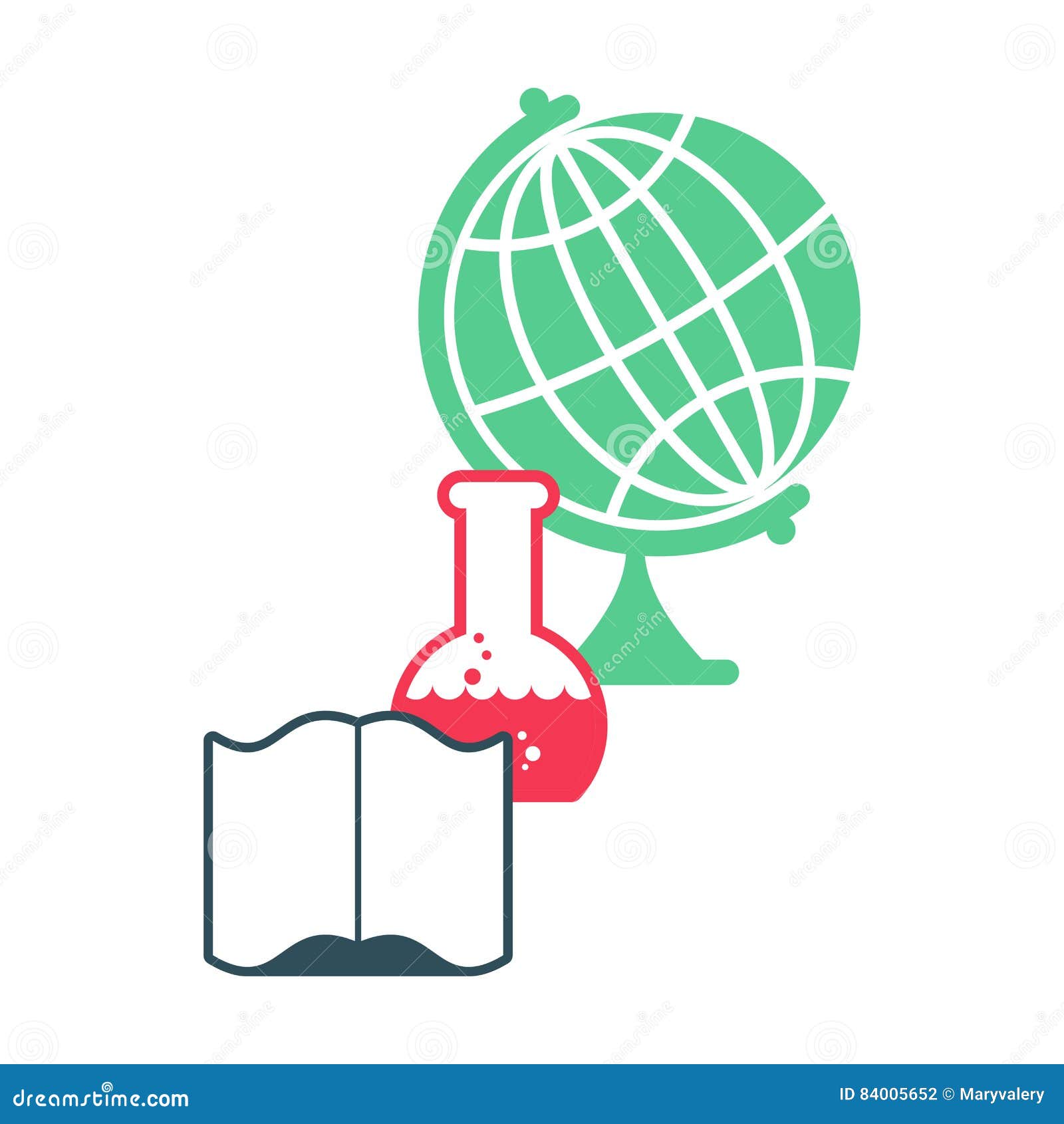 Science Logo. Emblem for Scientific Laboratory. Flask and Globe Stock ...