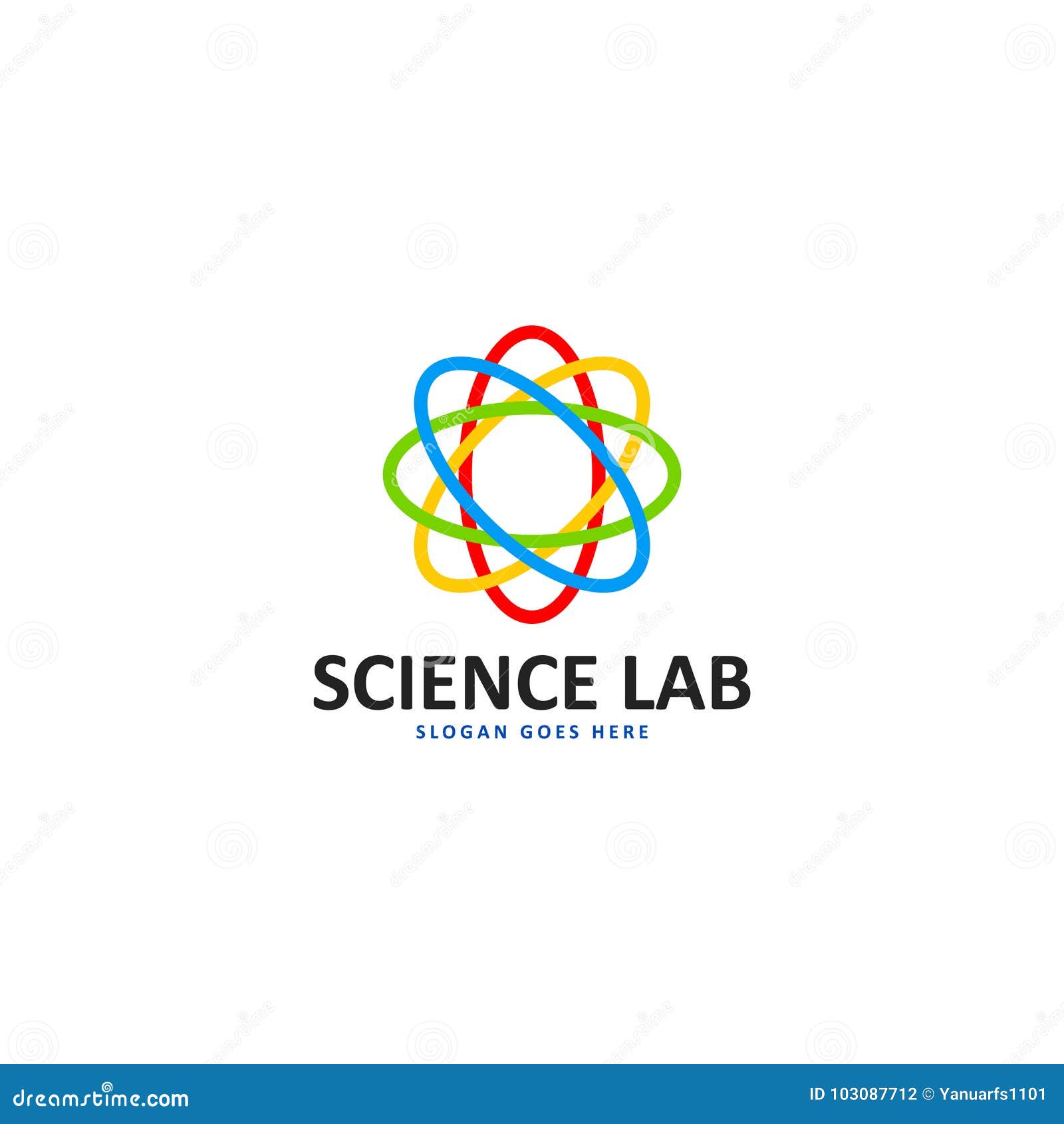 Science logo art template stock illustration. Illustration of molecule ...