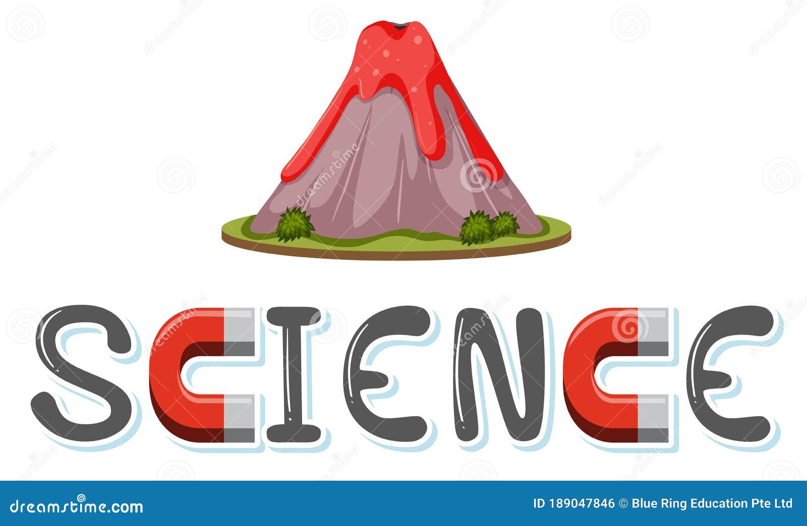 Set Of Volcano Science Experiment Vector Illustration | CartoonDealer ...