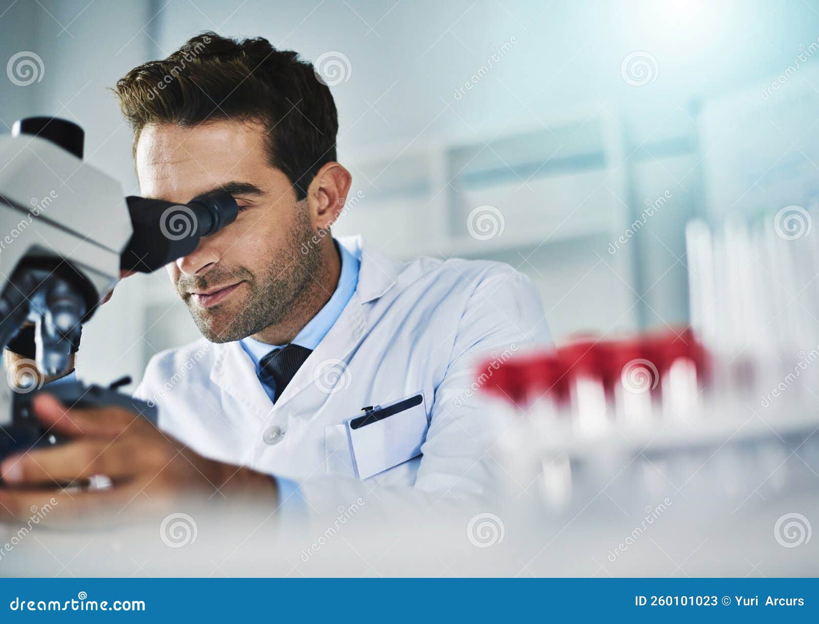 Science is about Looking at the Finer Details. a Scientist Using a ...