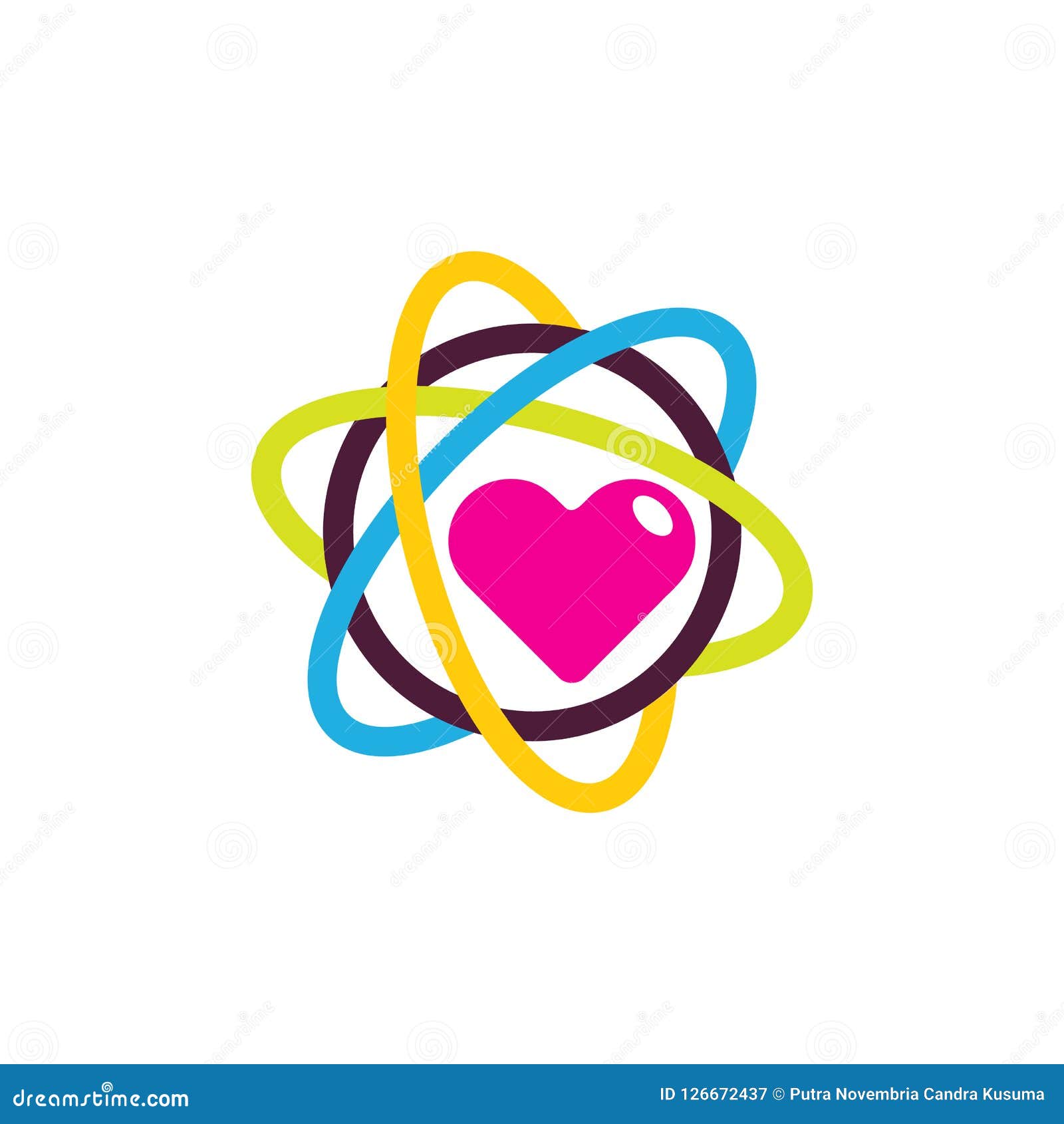 Science Love Logo Icon Design Stock Vector - Illustration of design ...