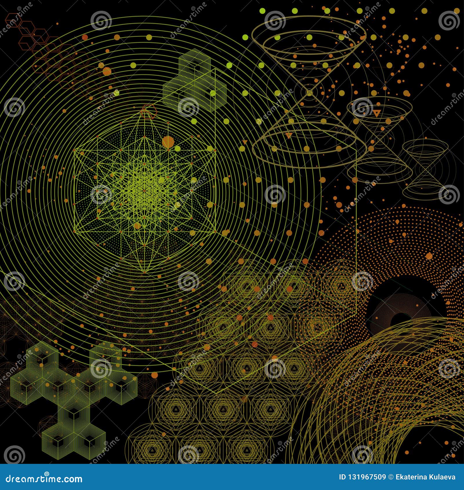 The Science and Mathematics Abstract Background Stock Vector ...