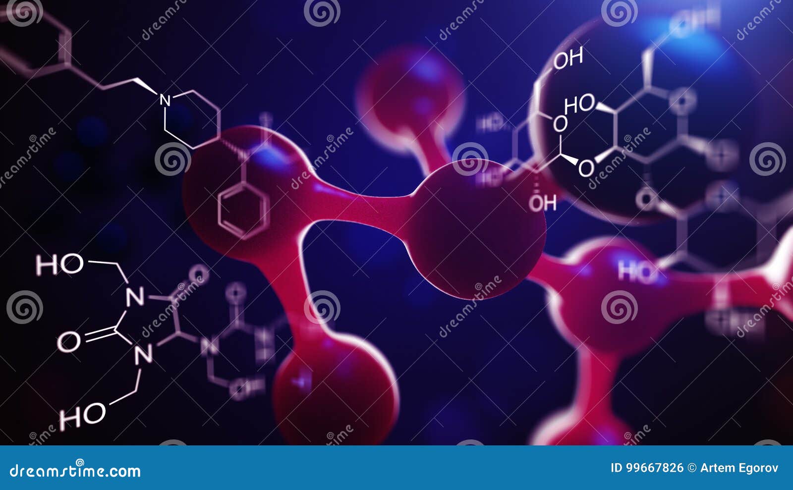 Science or Medical Background with Molecules and Atoms. Stock ...