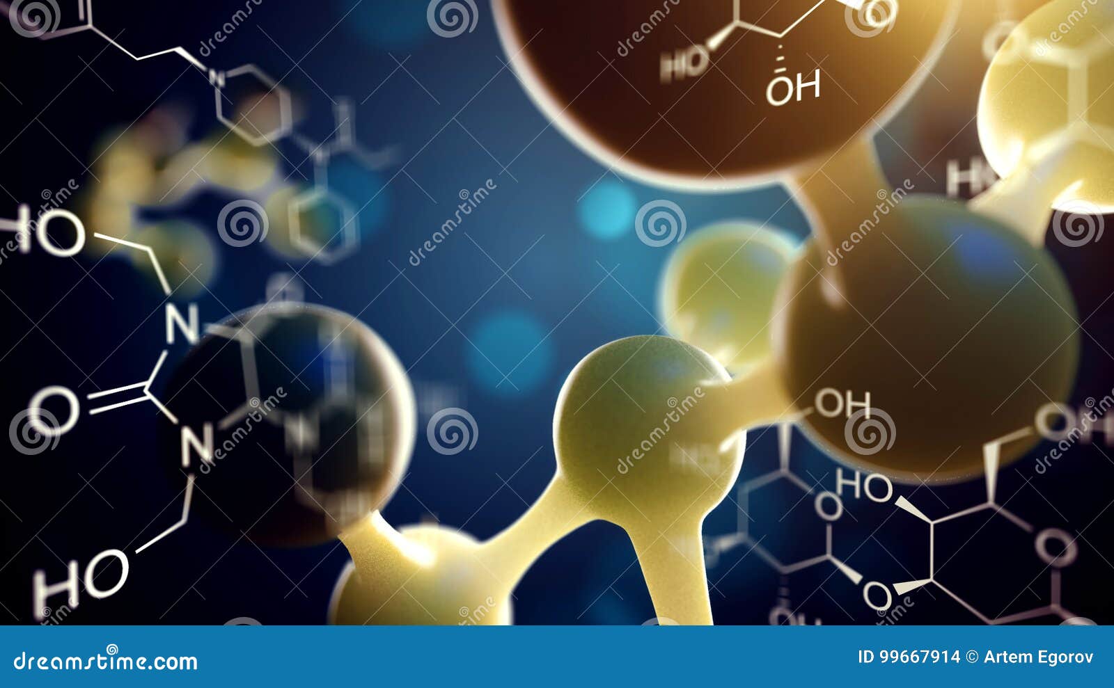 Science or Medical Background with Molecules and Atoms. Stock ...