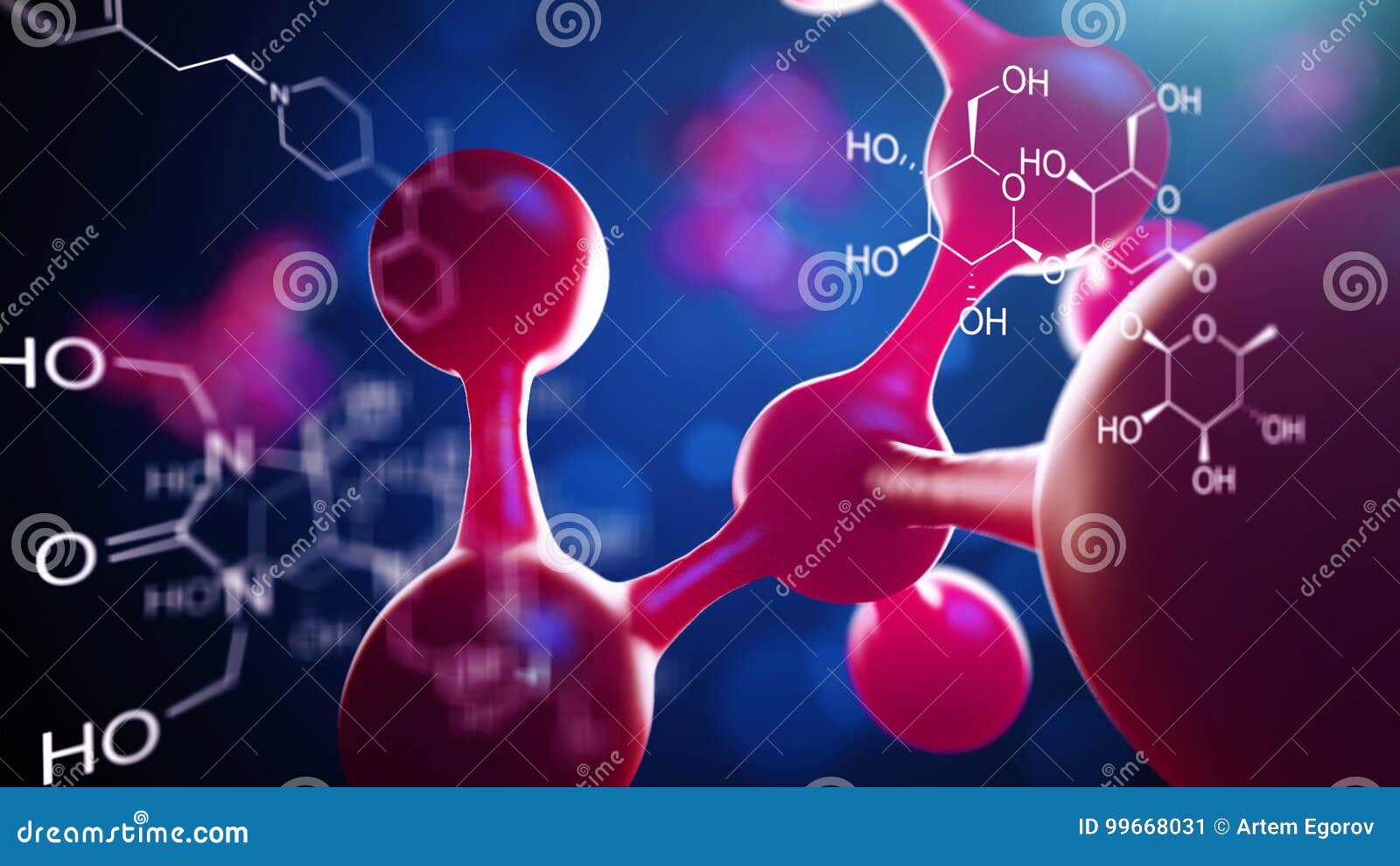 Science or Medical Background with Molecules and Atoms. Stock ...
