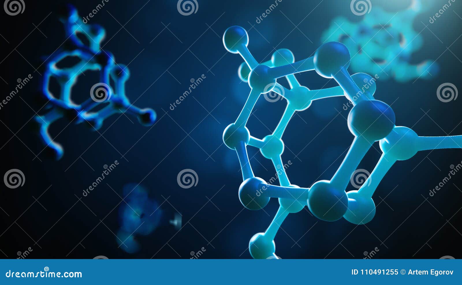 Science or Medical Background with Molecules and Atoms. Stock ...