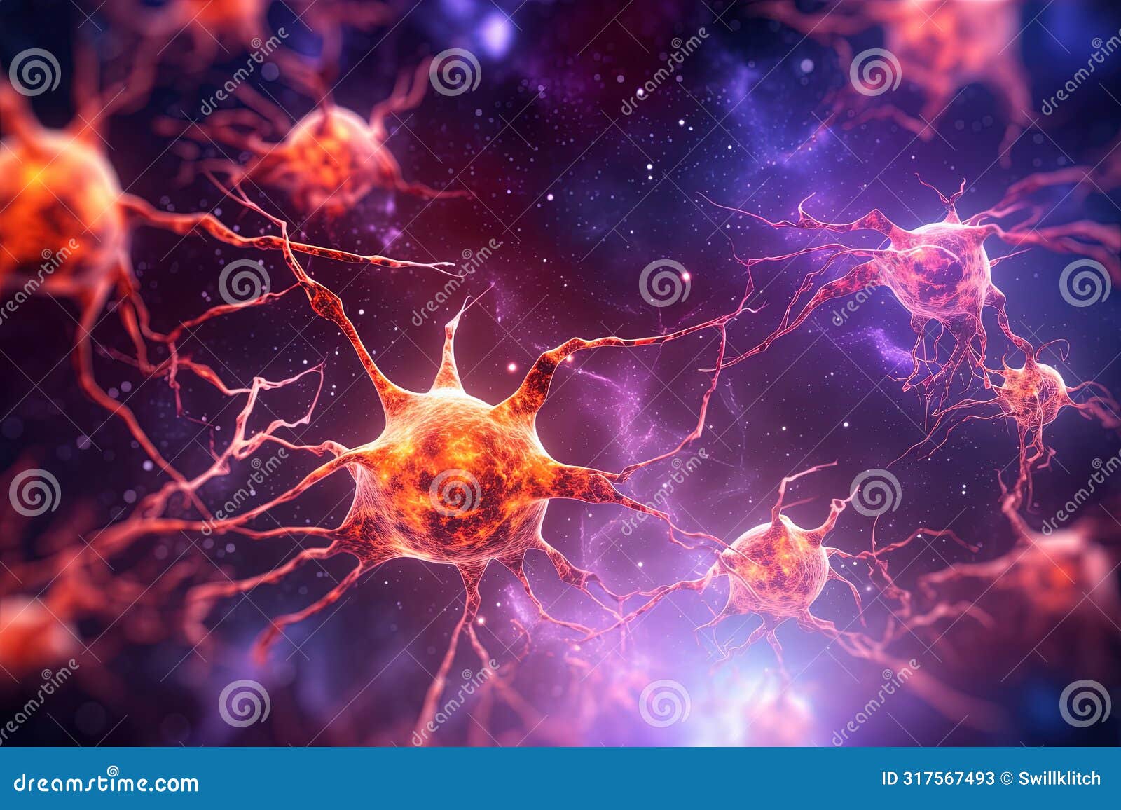 Transmitting Synapse,neuron Or Nerve Cell Royalty-Free Illustration ...