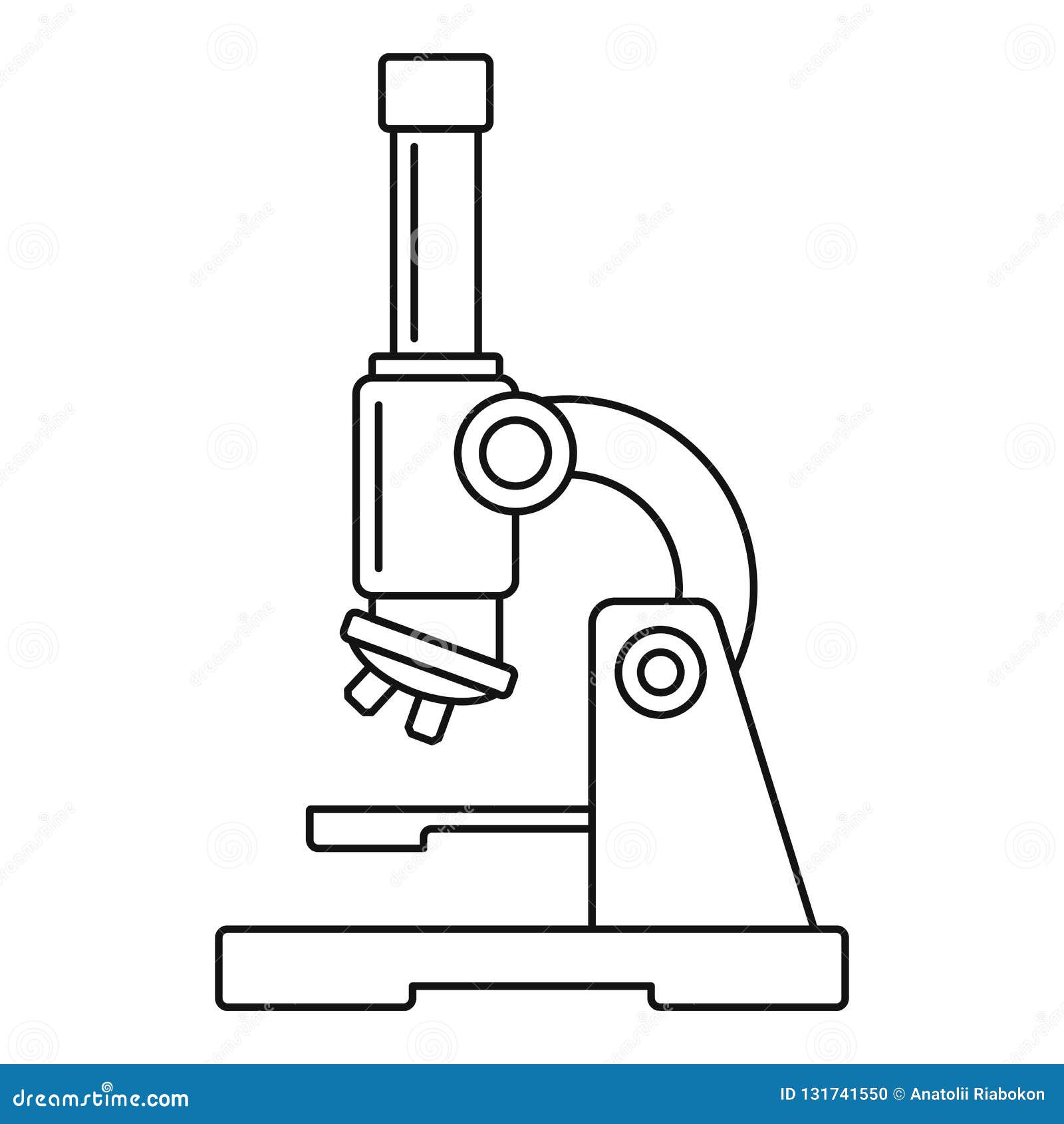 Science Microscope Icon, Outline Style Stock Vector - Illustration of ...
