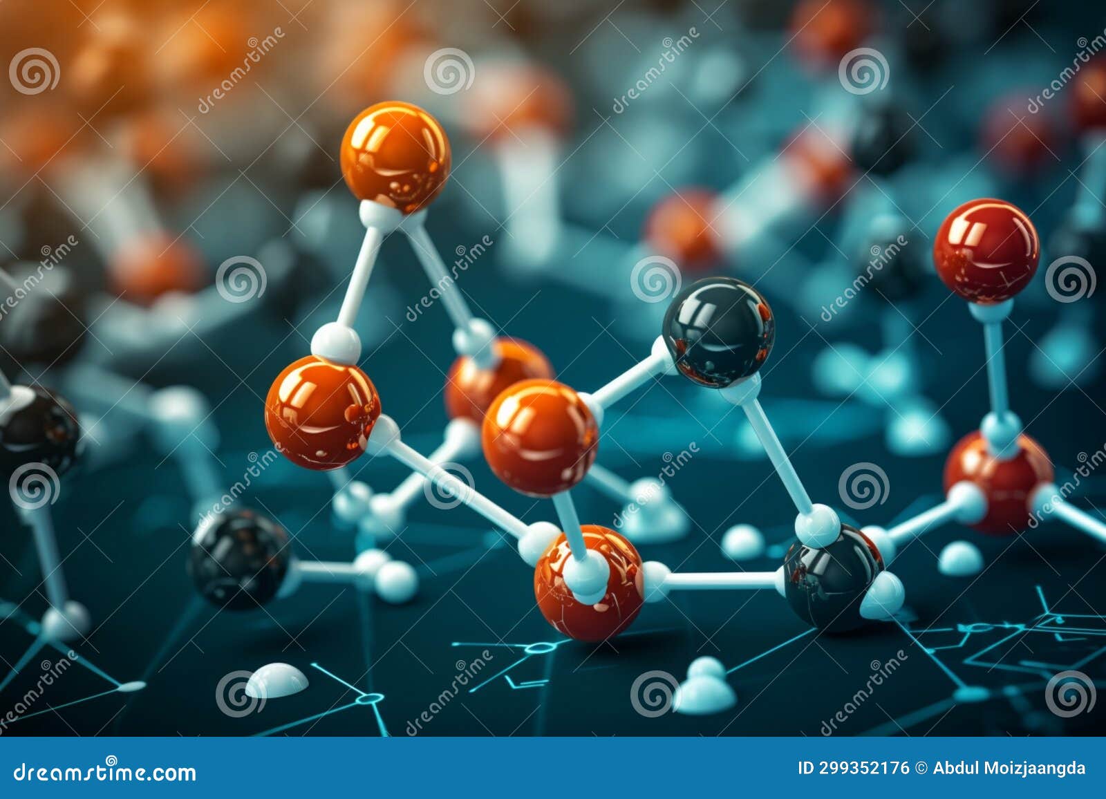 Science Molecular Structure Background with Atom Molecule Medical ...
