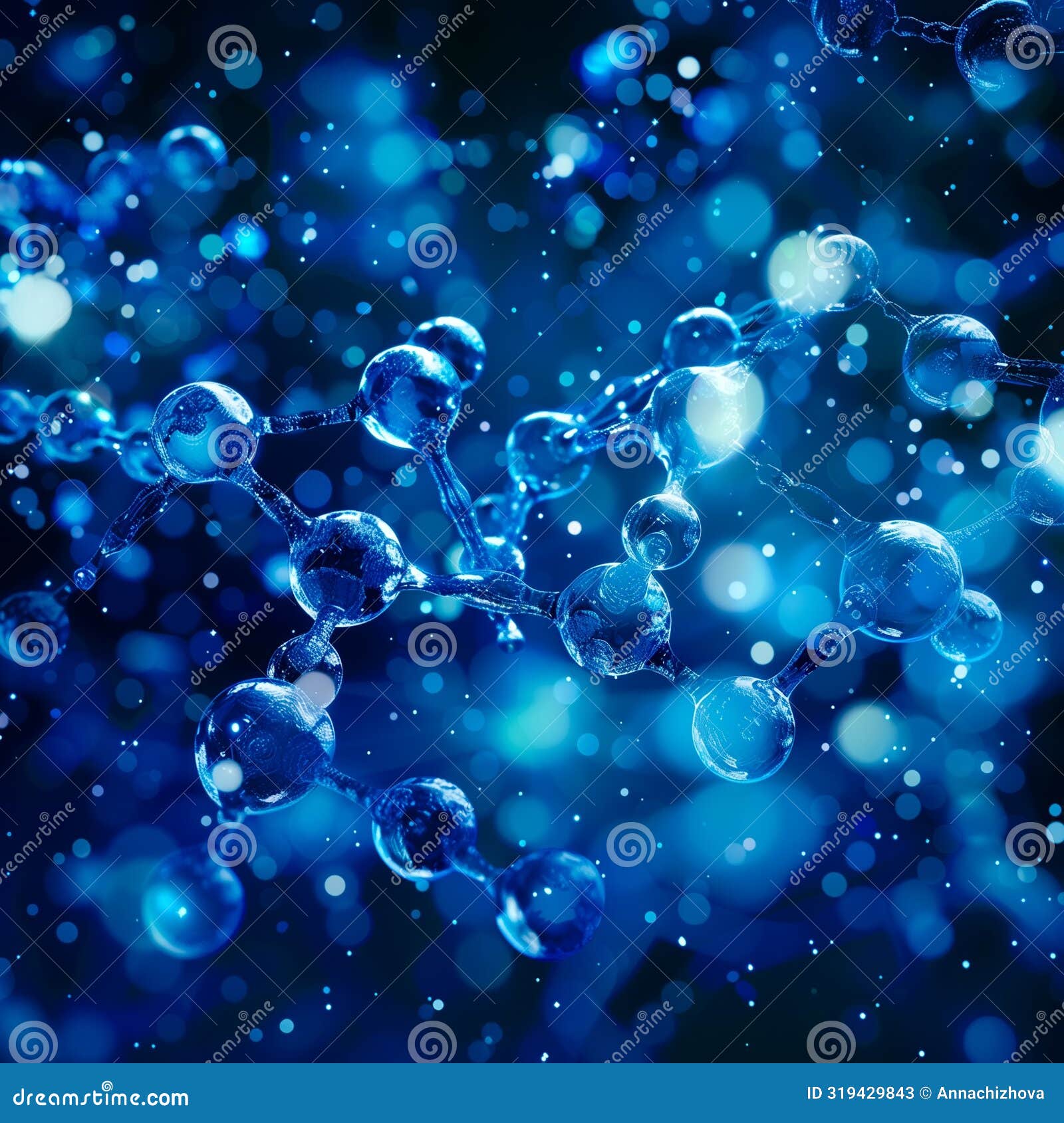 Science Molecular Water Drop DNA Model Structure Atoms Background ...