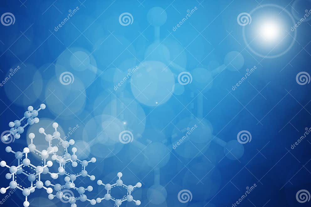 Science Molecule Benzene Model Structure Background Stock Photo - Image ...
