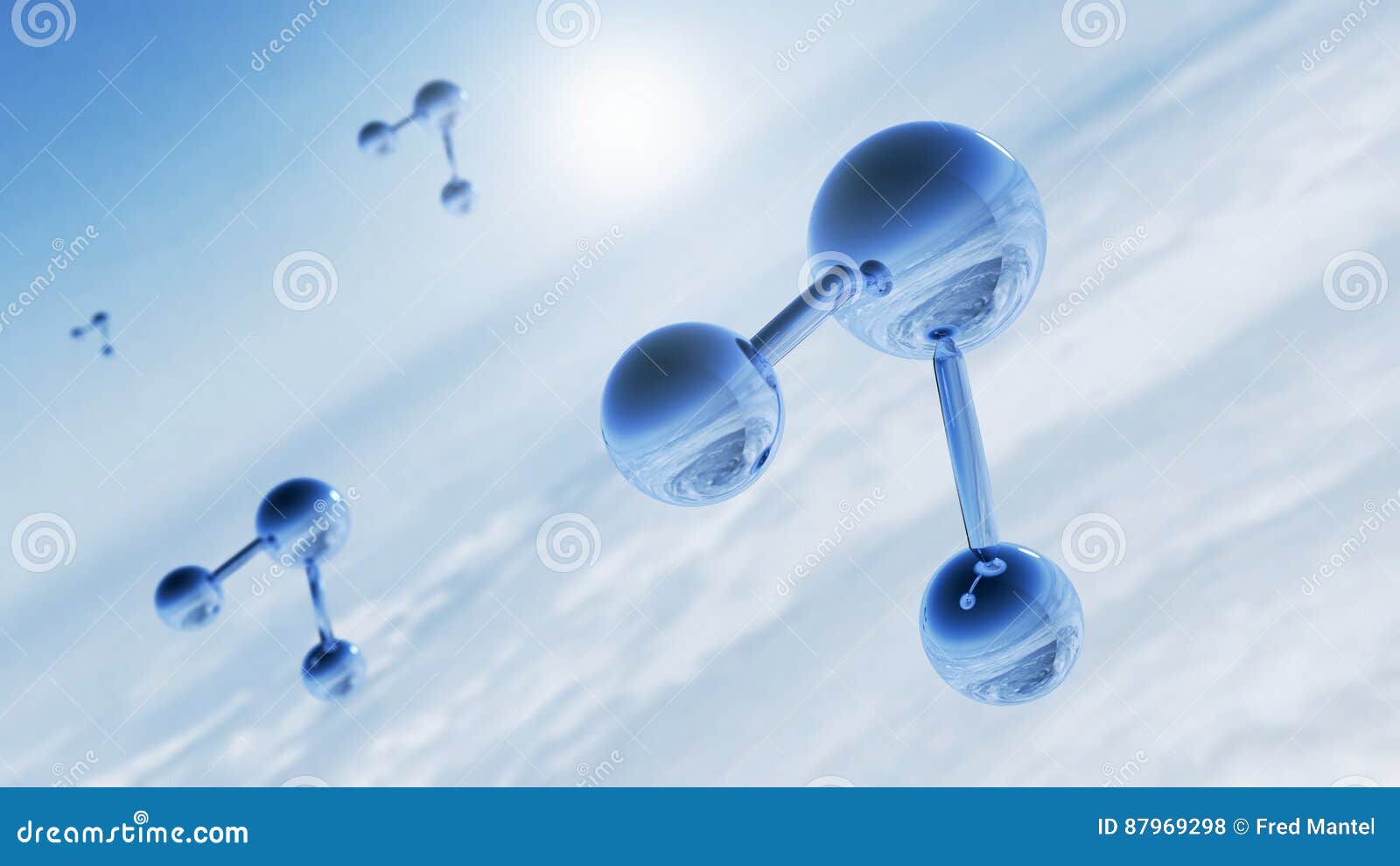 Science Molecule Elements Background. 3D Rendering Stock Illustration ...