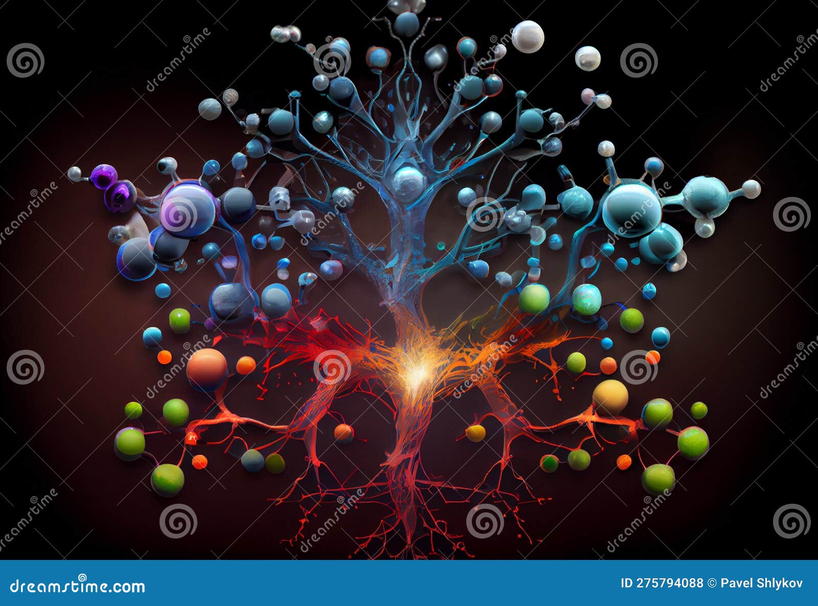 Ai Generative 3d DNA Science And Technology Background Stock Photo ...