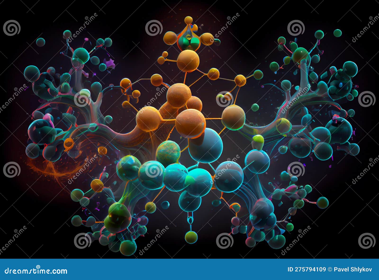 Science Molecule, Model Structure Stock Illustration - Illustration of ...