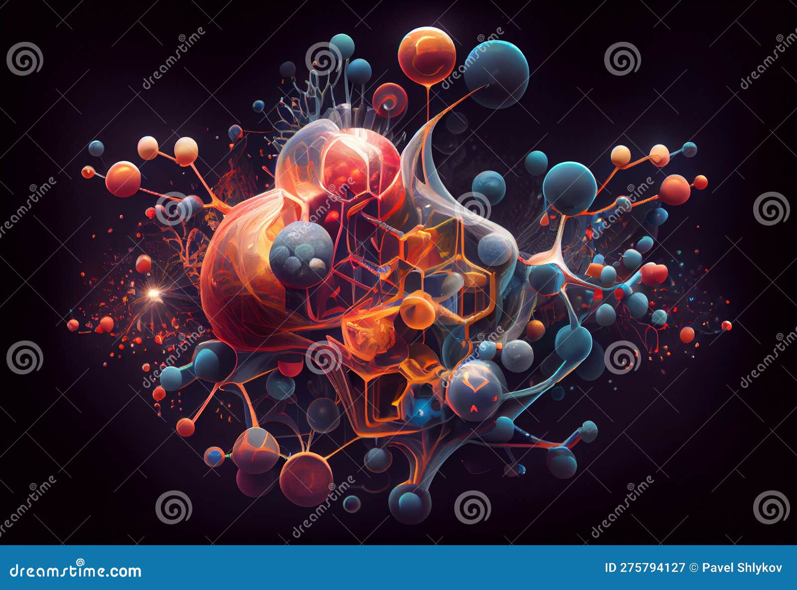 Ai Generative 3d DNA Science And Technology Background Stock Photo ...