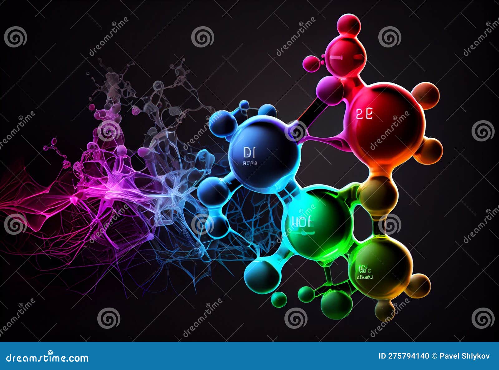 Science Molecule, Model Structure Stock Photo - Image of cell, molecule ...