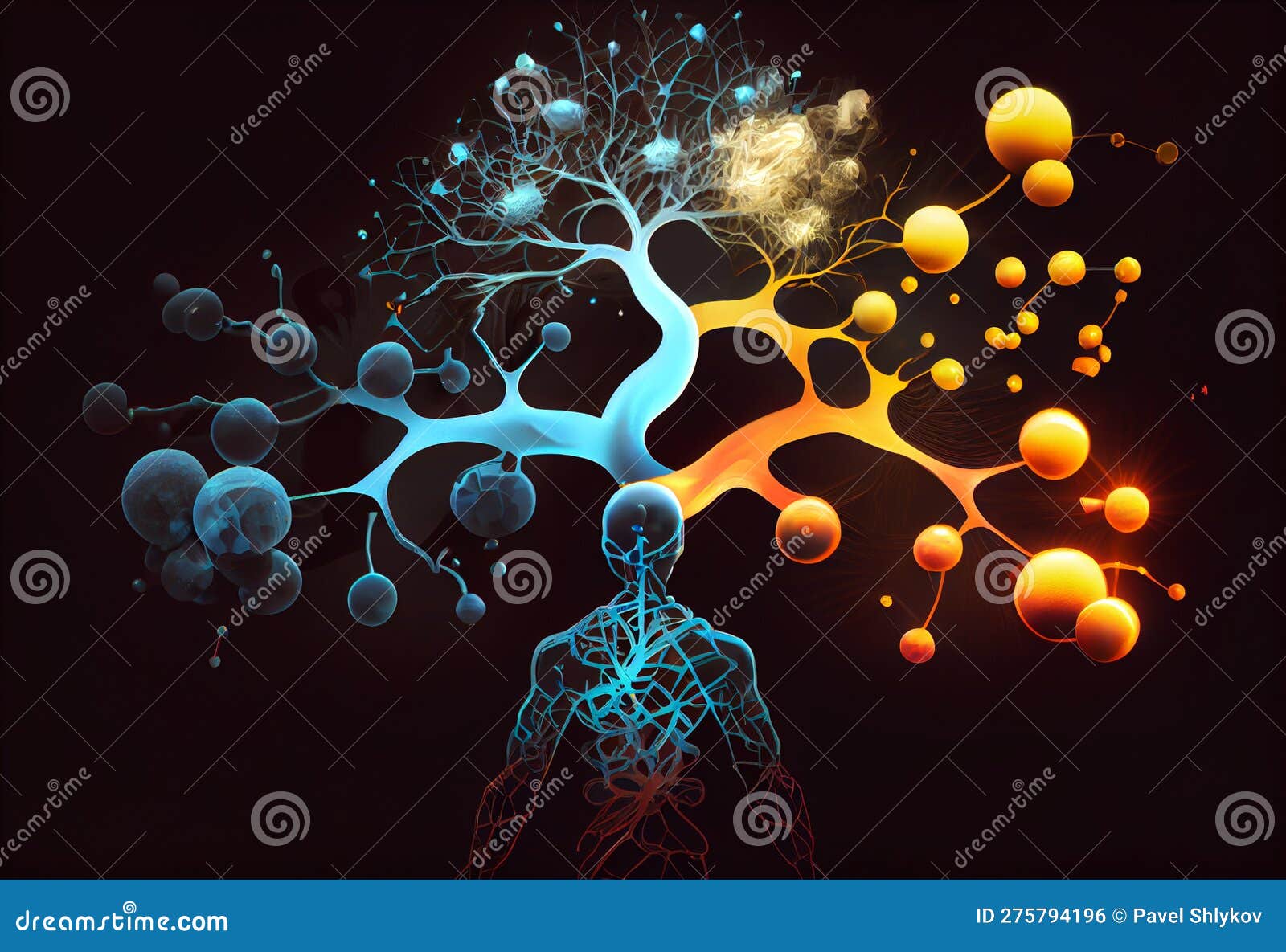 Science Molecule, Model Structure Stock Photo - Image of coding ...