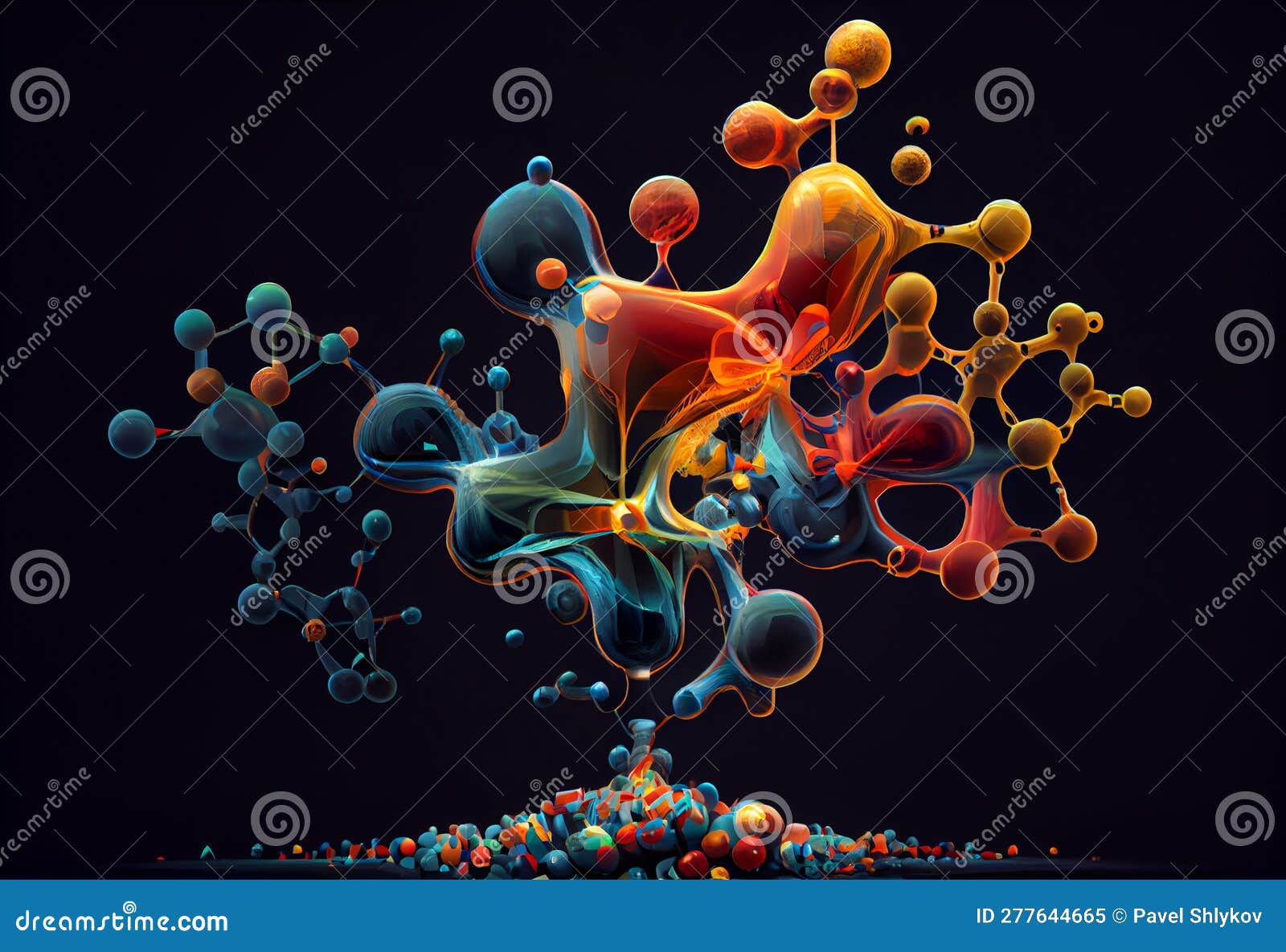 Science Molecule, Model Structure Stock Image - Image of technology ...
