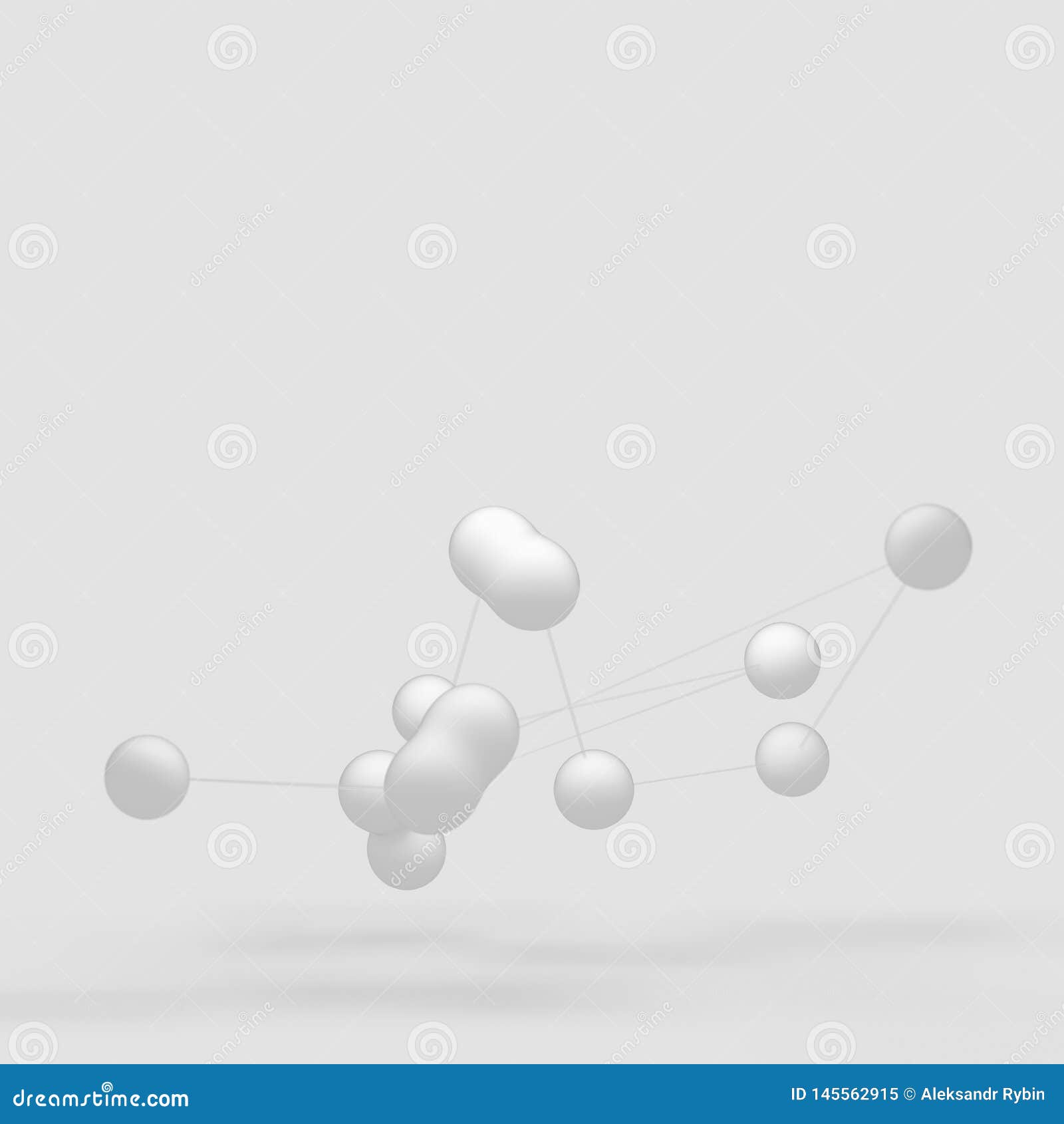 Science Molecule, Molecular DNA Model Structure. 3D Render Molecular ...