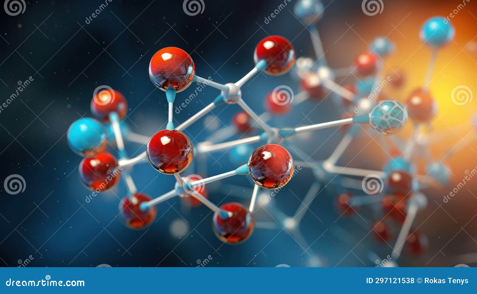 Science Molecule, Molecular DNA Model Structure Stock Photo - Image of ...