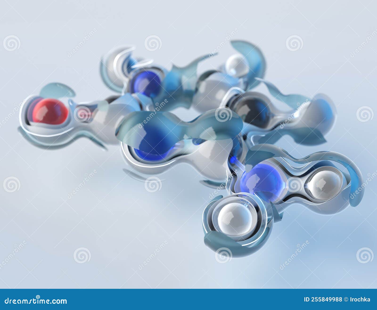 Science Molecule Nucleobase Model Structure, DNA,3D Rendering. Royalty ...