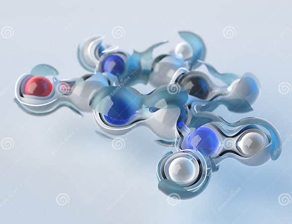 Science Molecule Nucleobase Model Structure, DNA,3D Rendering. Stock ...