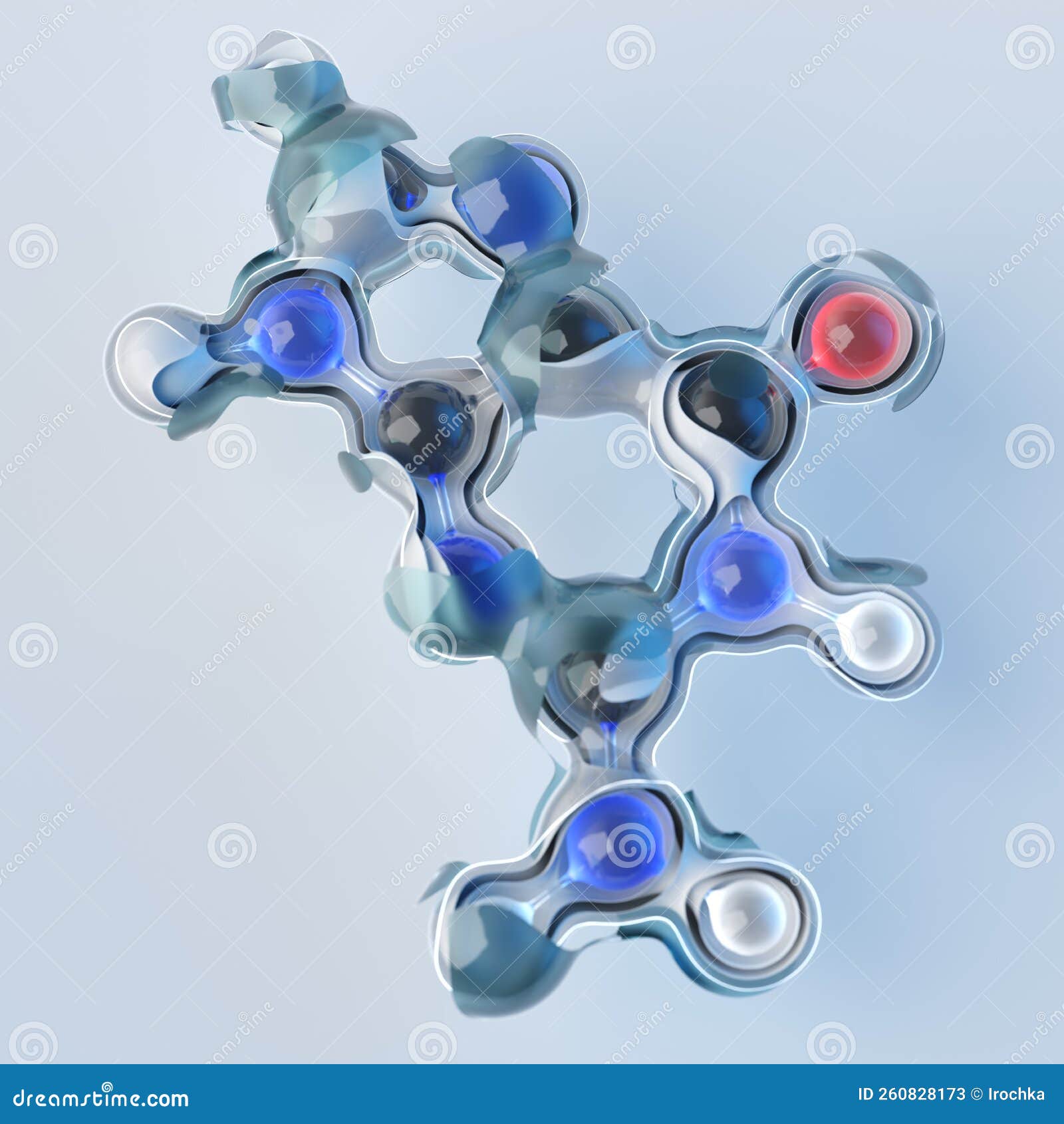 Science Molecule Nucleobase Model Structure, DNA,3D Rendering. Stock ...